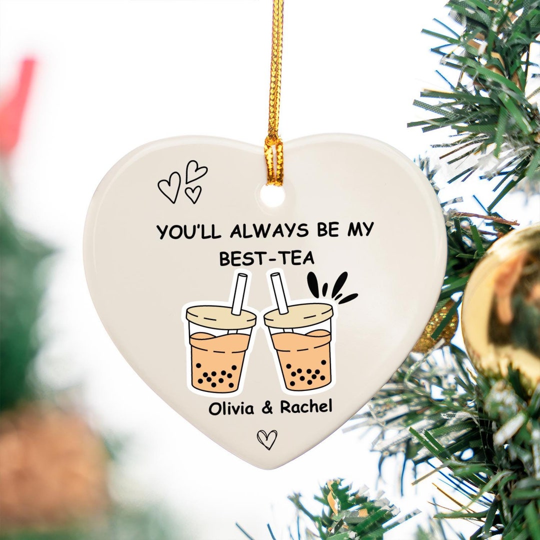 Best Friend Gift Personalized, Custom Bestie Ornament, Cute Friendship ...