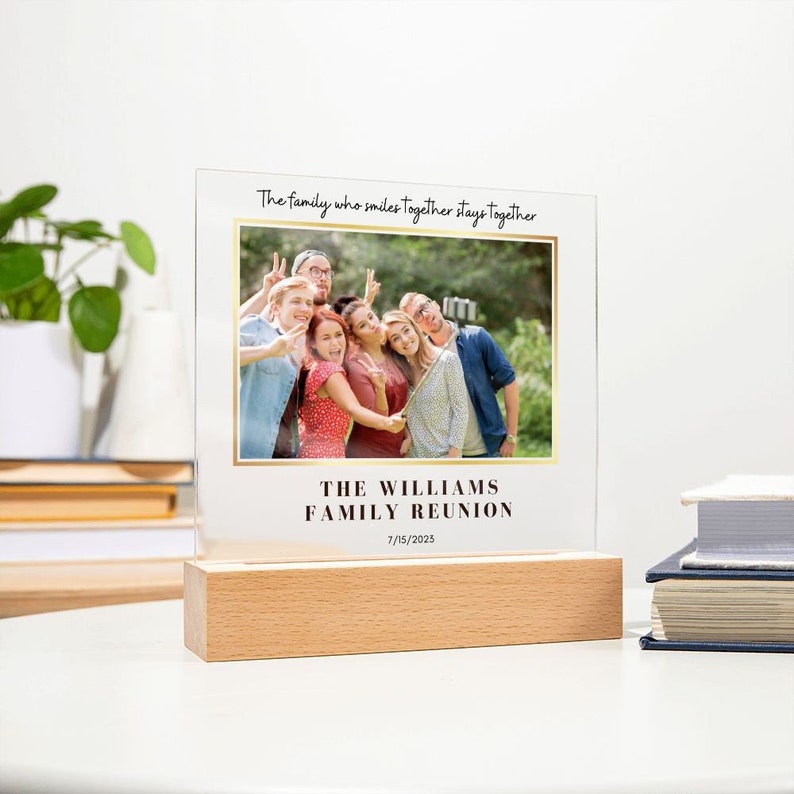 Personalized Family Reunion Acrylic Plaque, Keepsake Gifts for Reunion ...