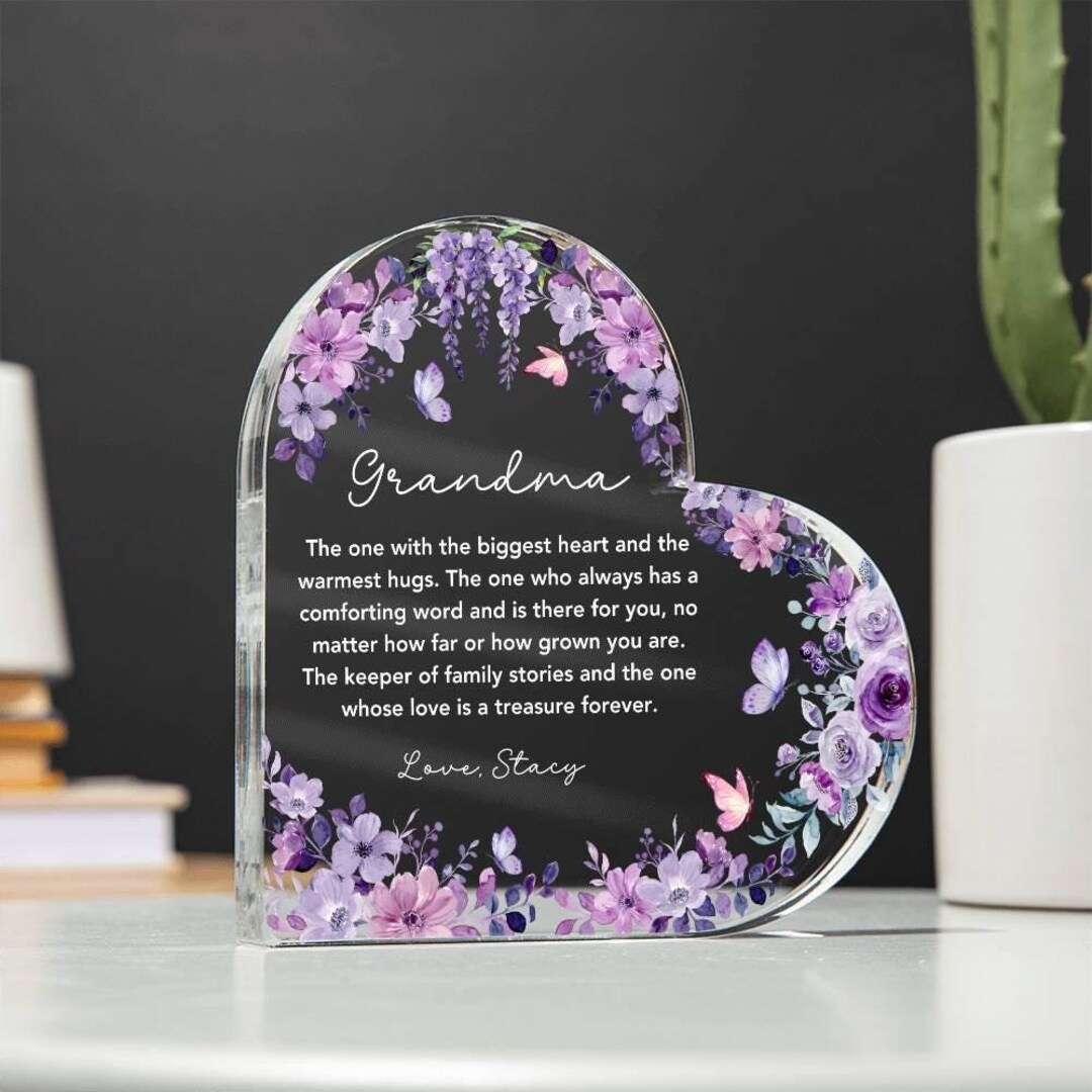 Personalized Grandma Plaque, Grandma Keepsake, Grandmas Birthday ...