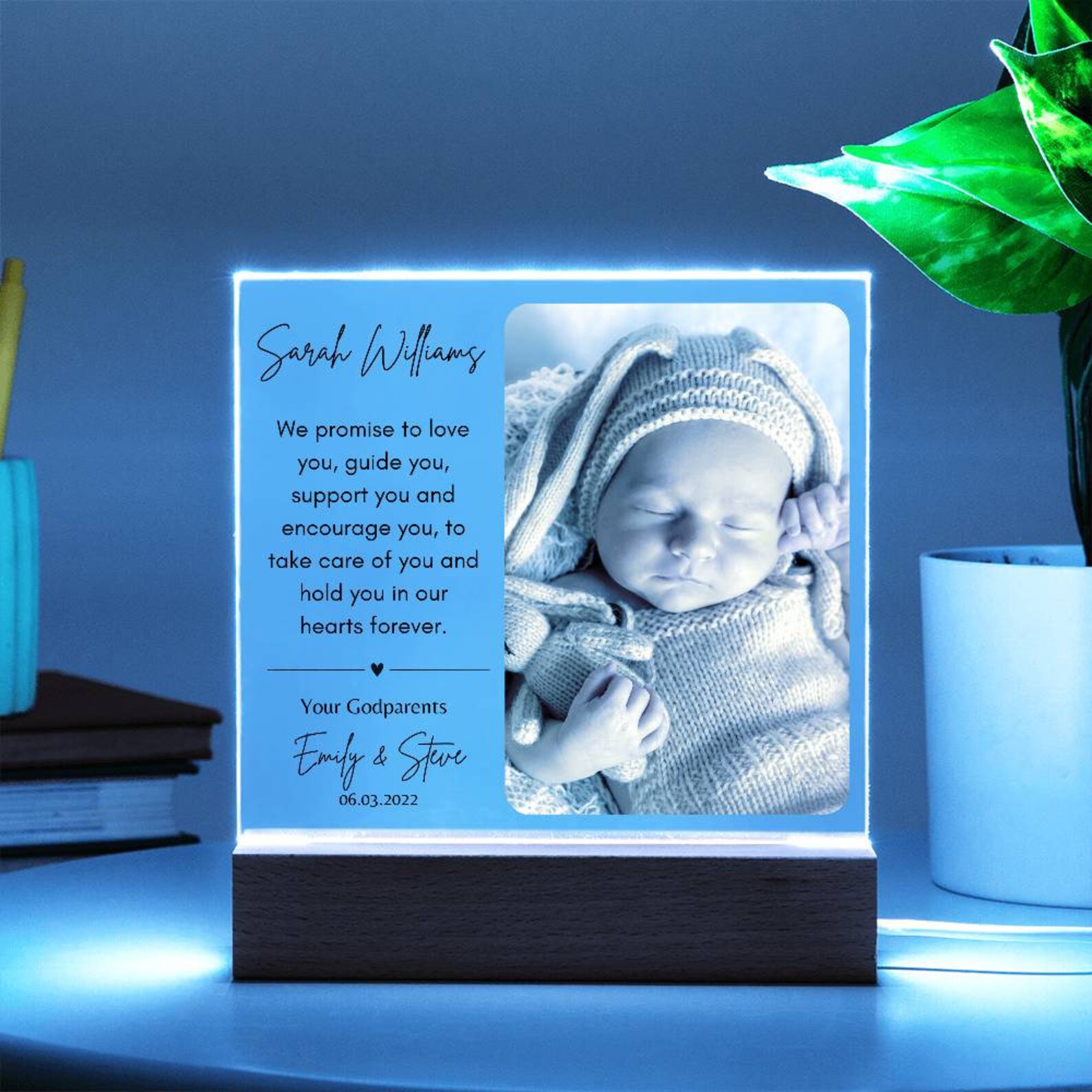 Custom Godchild Gift From Godparents Acrylic Plaque, Goddaughter ...