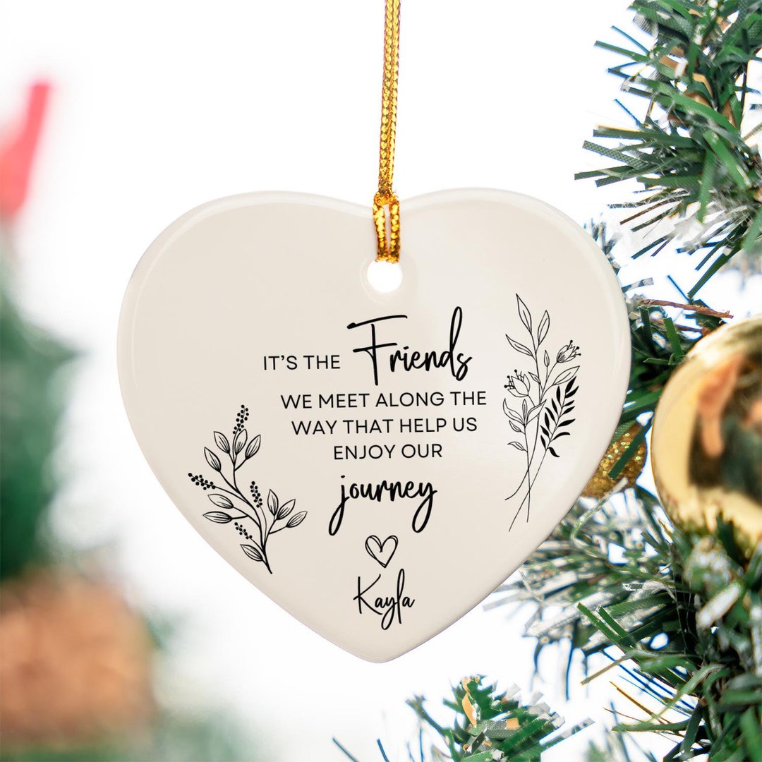 Friends We Meet Along the Way, Friendship Gifts, Ceramic Heart Ornament ...