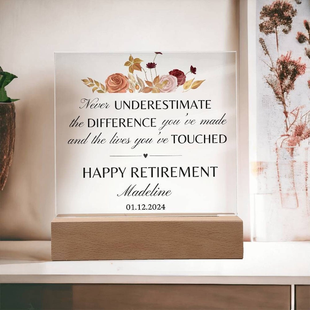Retirement Gifts for Women Coworker, Custom Retirement Momento ...