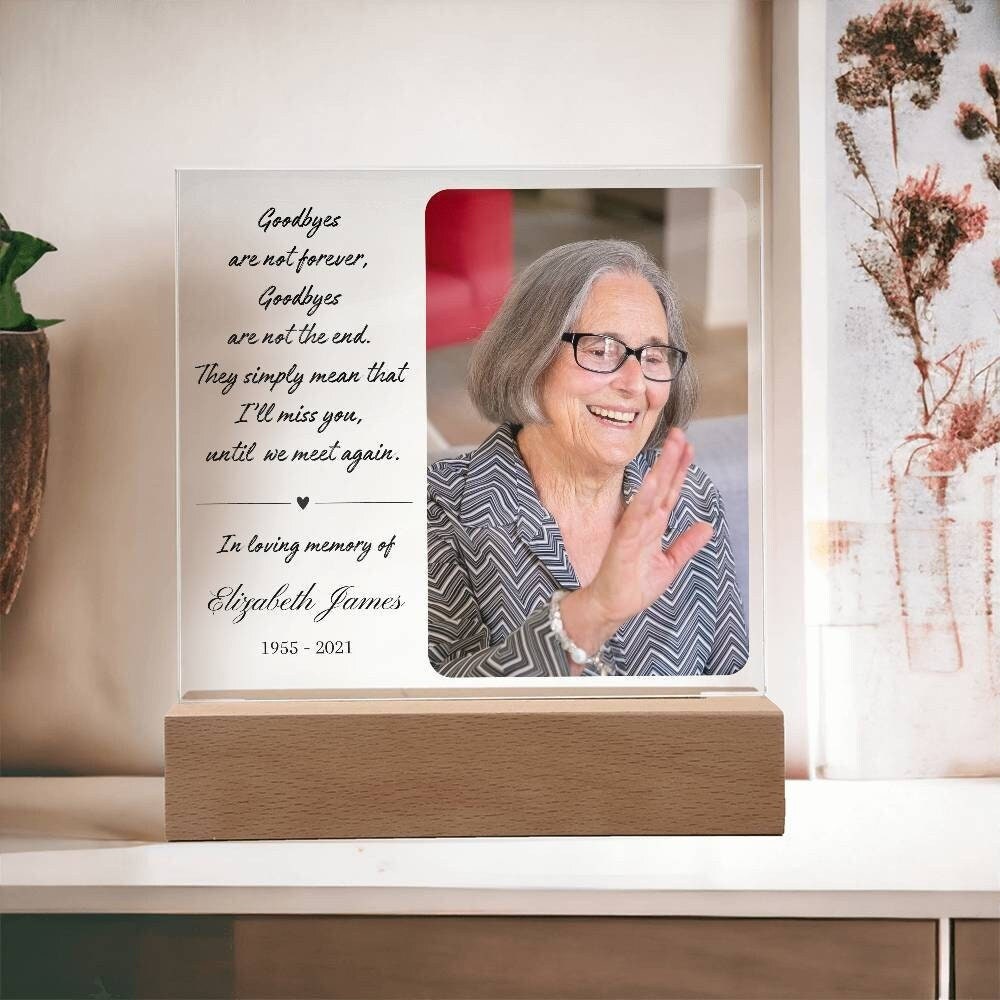 Personalized Memorial Photo Plaque, Sympathy Gift, Memorial Sign ...