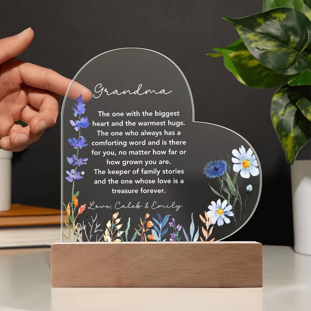 Personalized Grandma Plaque, Grandma Keepsake, Grandmas Birthday ...