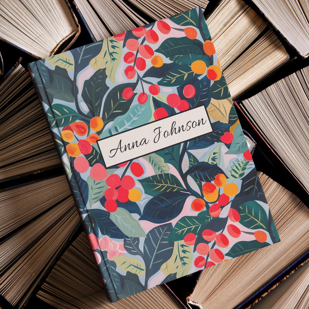 Birth Flower Journal, Birth Month Flower Notebook With Name ...