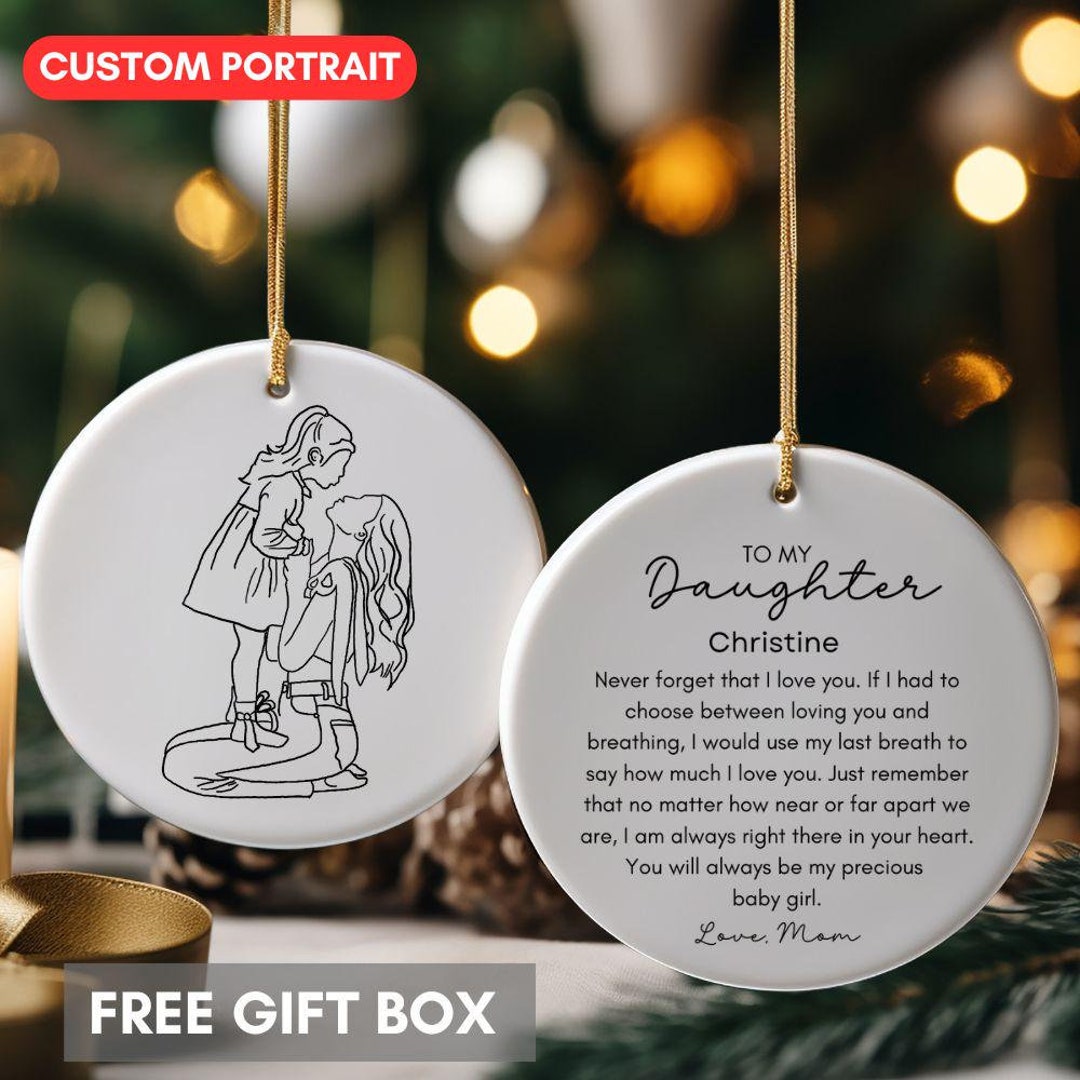 Personalized Daughter Ornament, Daughter Gift From Mom, Gift for ...