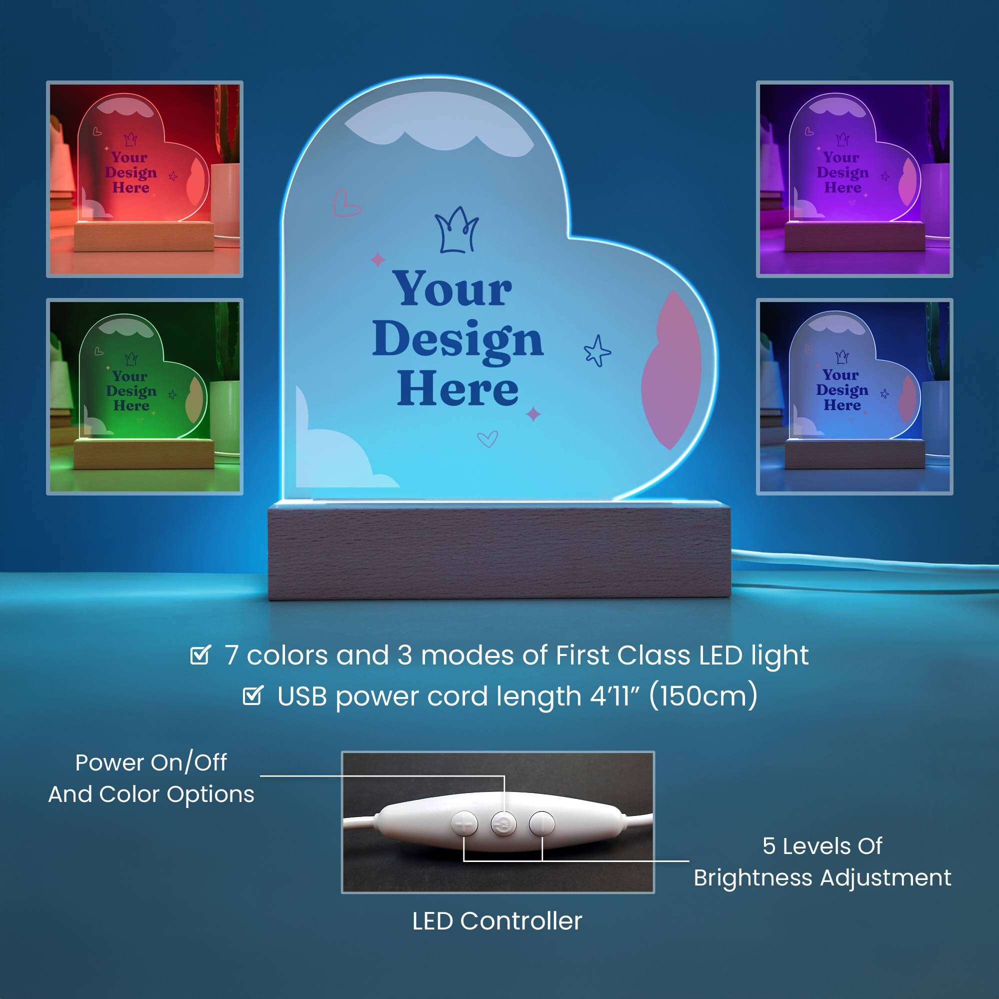 Personalized Couple Holding Hands Heart Acrylic Plaque, Valentines Day ...