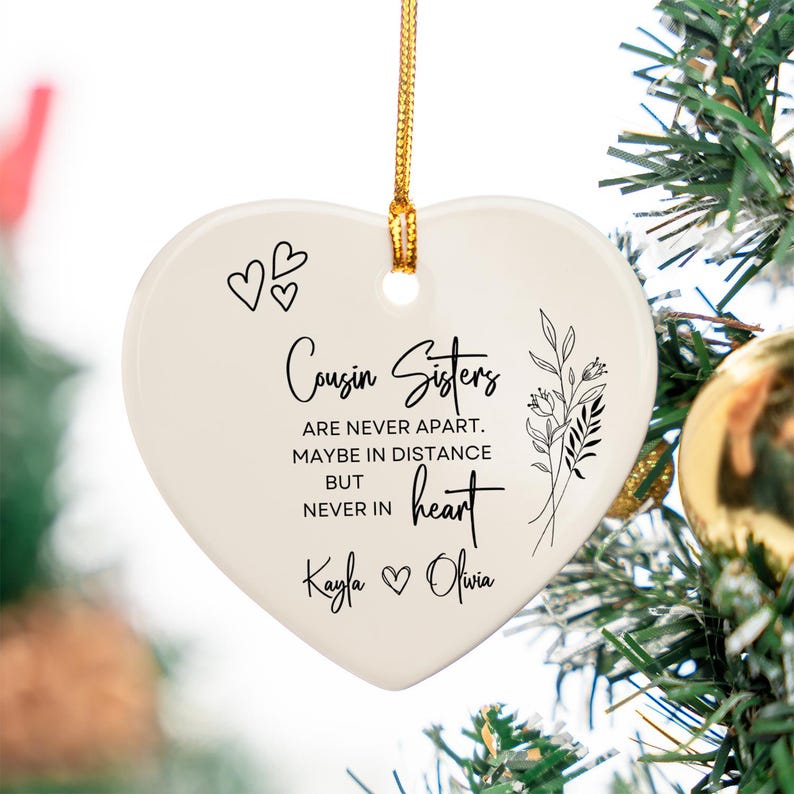 Cousin Gift Personalized Ornament, Cousin Best Friend Gifts, Cousin ...