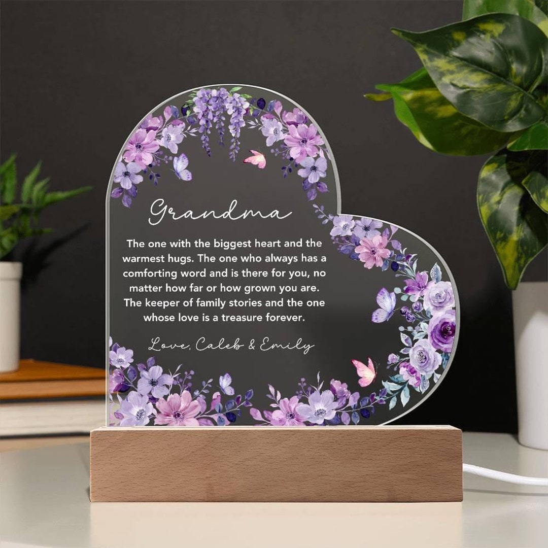 Personalized Grandma Plaque, Grandma Keepsake, Grandmas Birthday ...