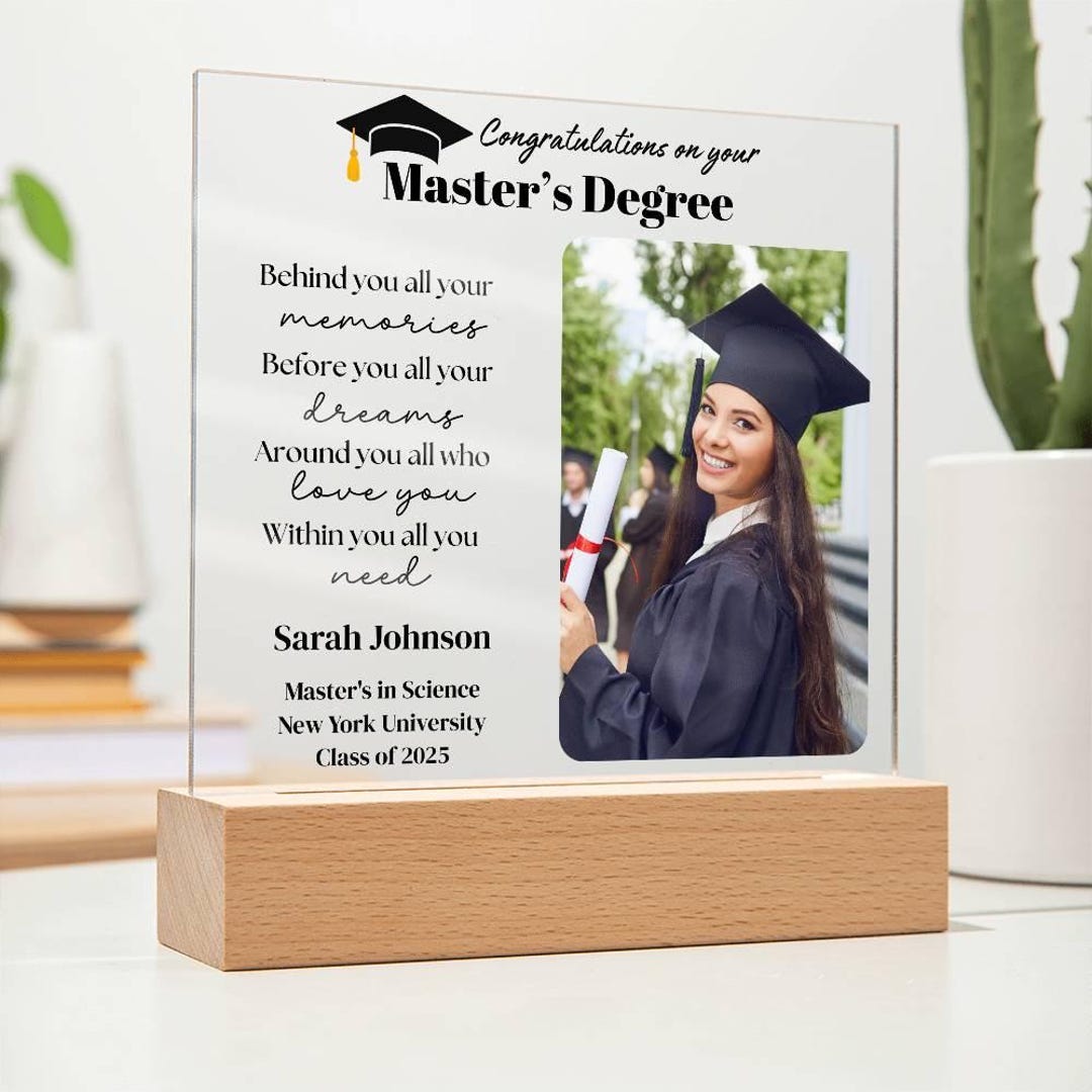 Master's Degree Graduation Gift, Master's Degree Gifts, Personalized ...