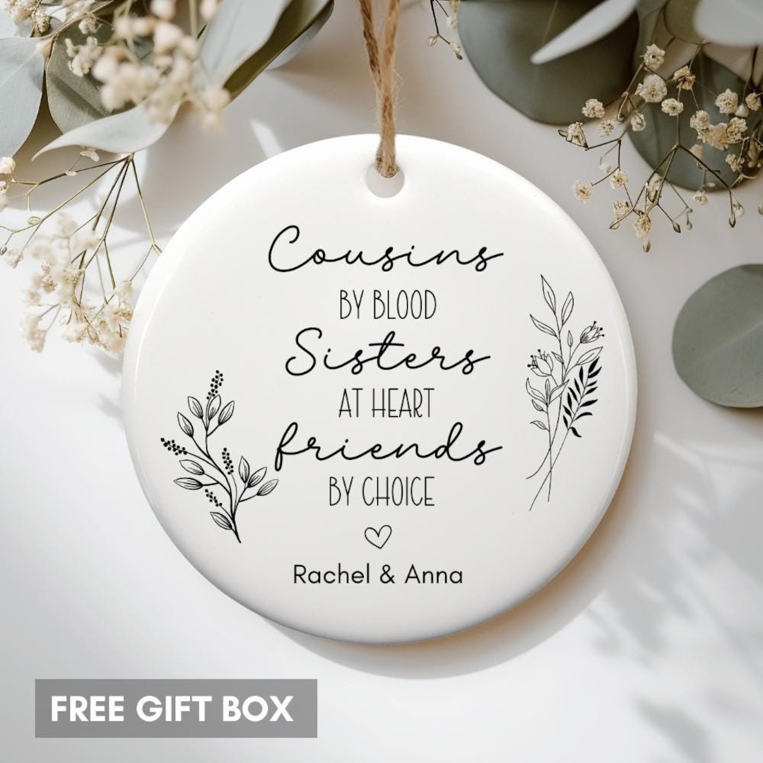 Personalized Cousin Gift, Cousin Ornament, Cousin Birthday Gift ...