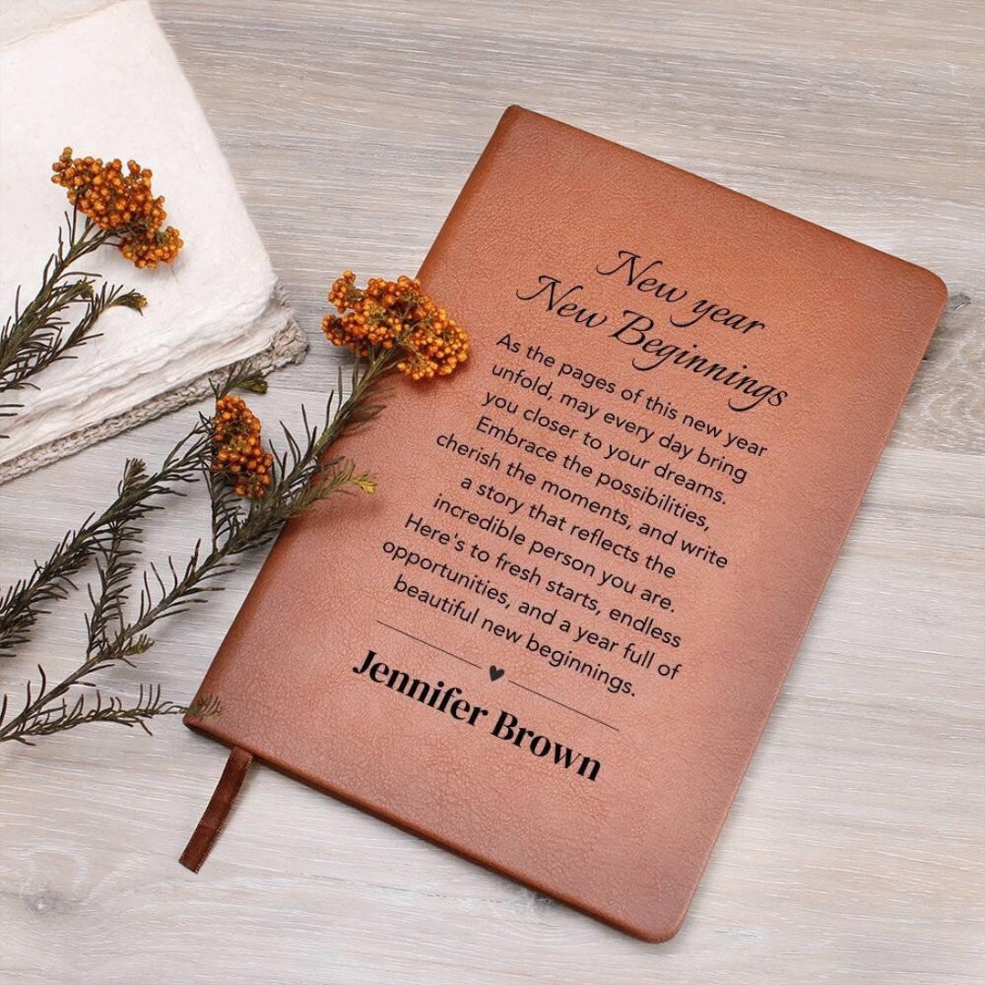 New Year New Beginnings Journal Personalized, Fresh Start New Years ...