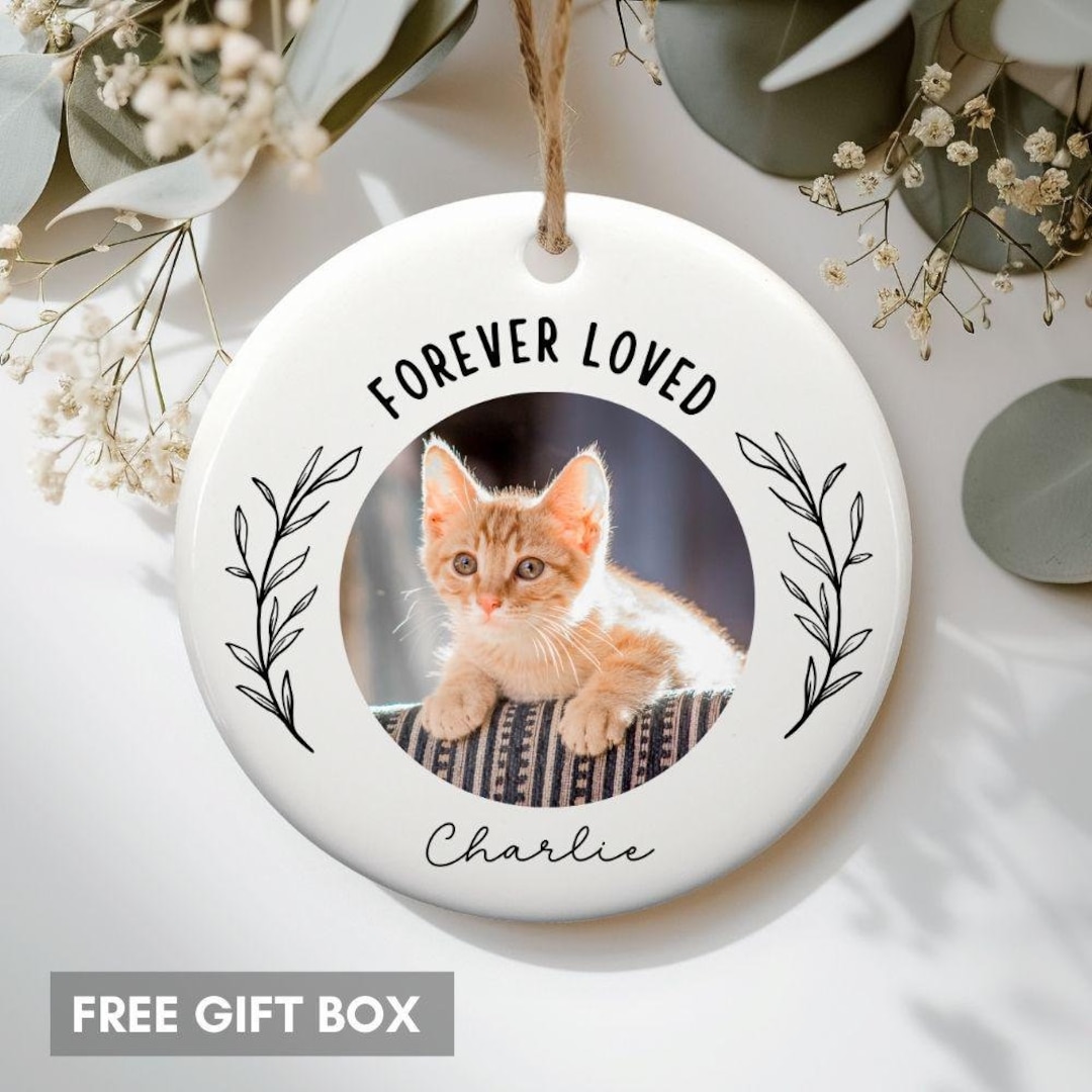 Personalized Cat Memorial Ornament: Custom Pet Loss Gift - Etsy