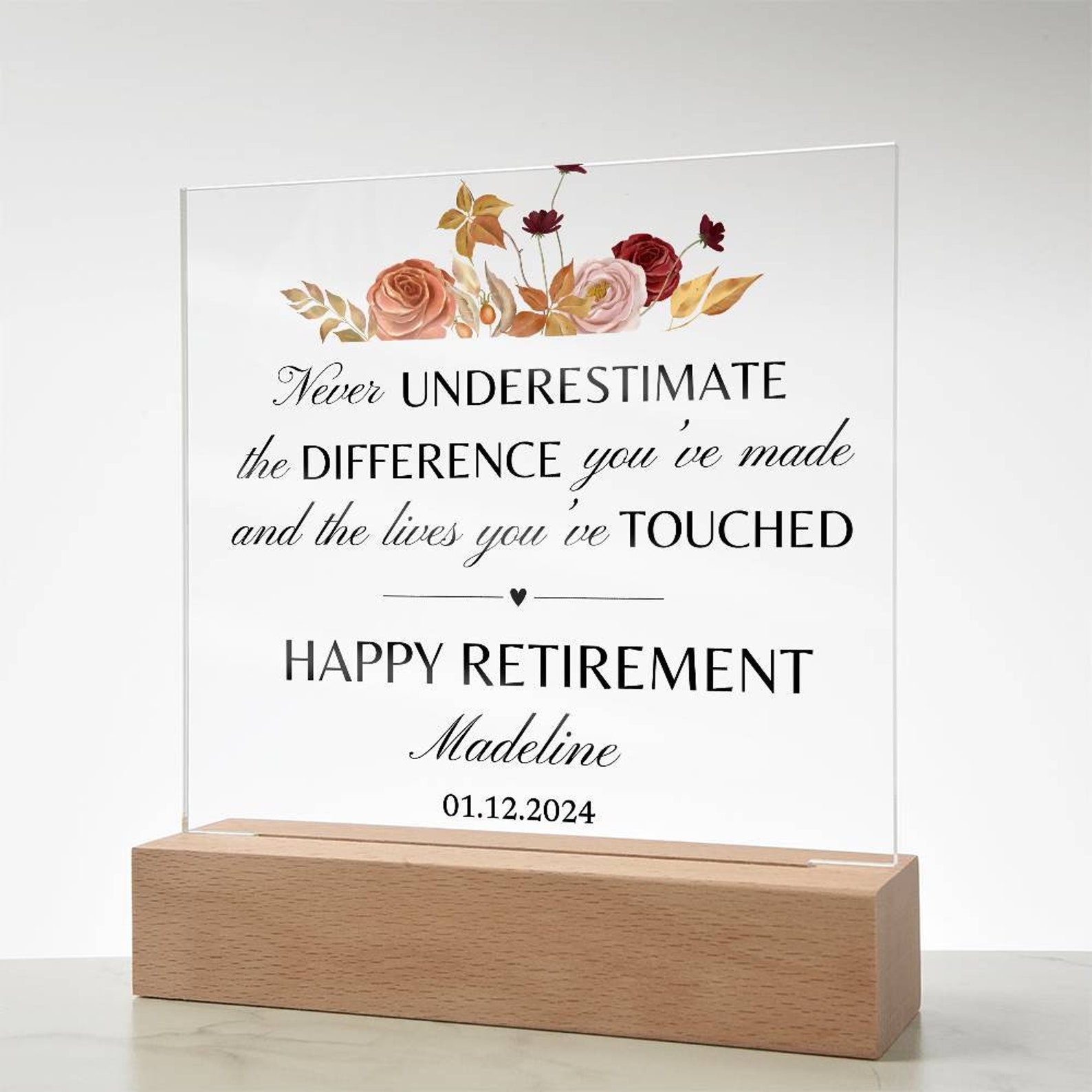 Retirement Gifts for Women Coworker, Custom Retirement Momento ...