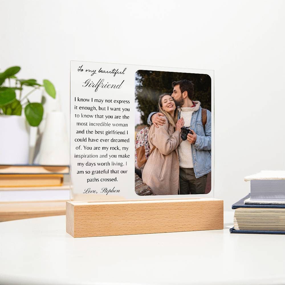 Personalized Gift for Girlfriend Acrylic Plaque, Custom Photo Gifts for ...