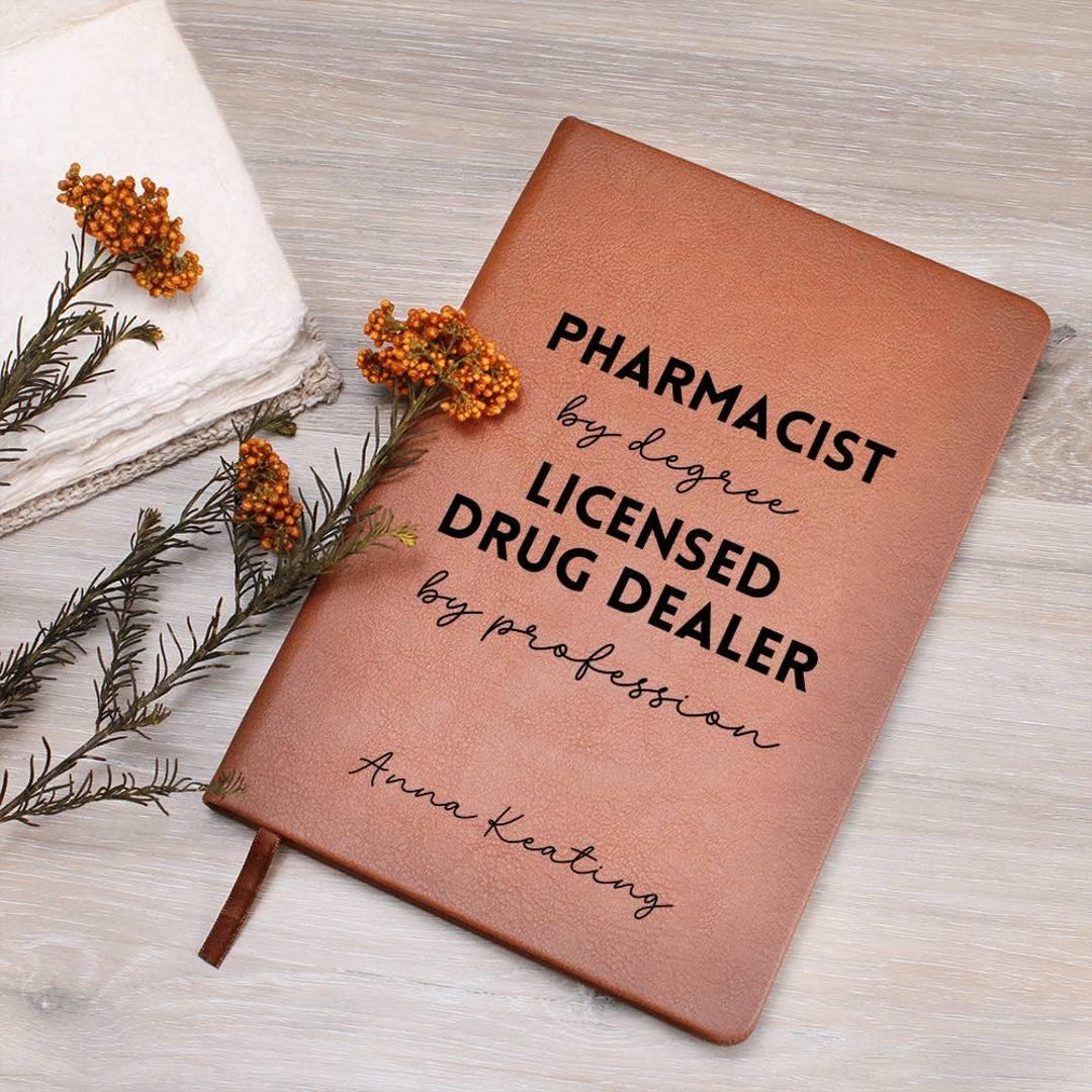 Pharmacist Graduation Gift Funny, Personalized Leather Journal, Pharmd ...
