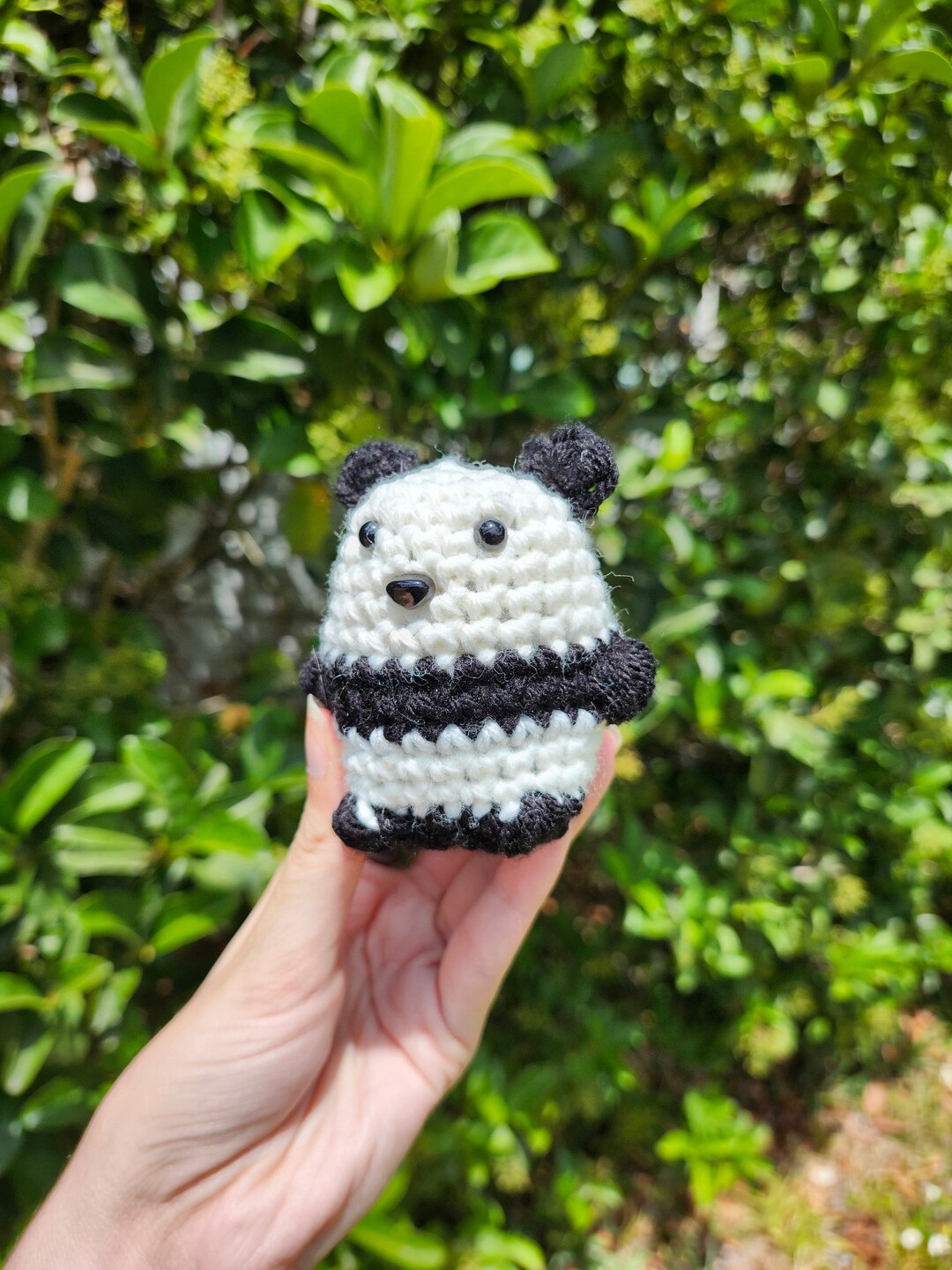 Mini Panda Bear Plushie, Crochet Panda Bear, Panda Bear Stuffed Animal ...