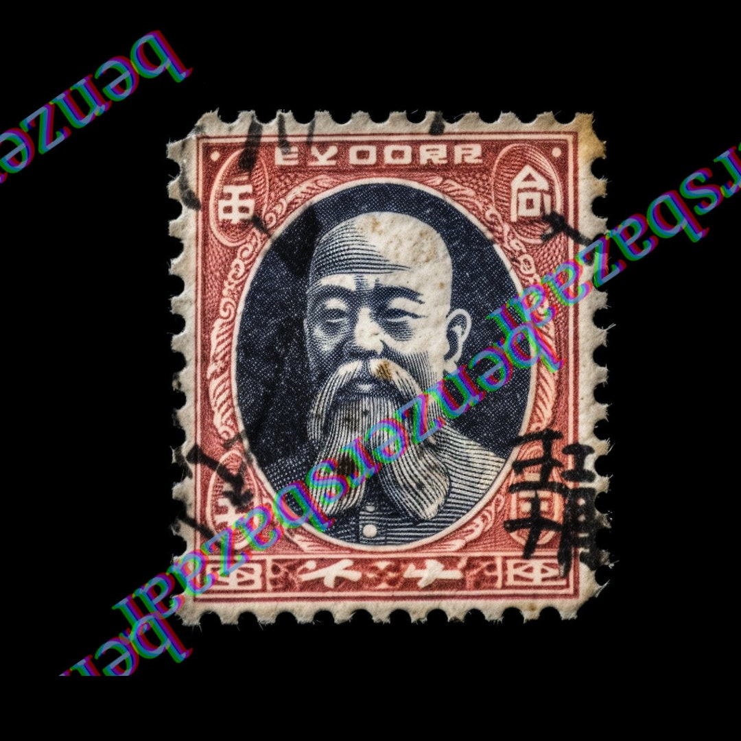 Vintage Asian Stamp Clipart Commercial Use Scrapbooking - Etsy