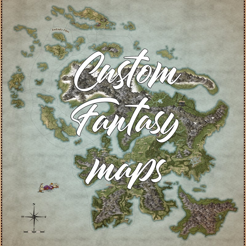 Fantasy Map Commission - Etsy