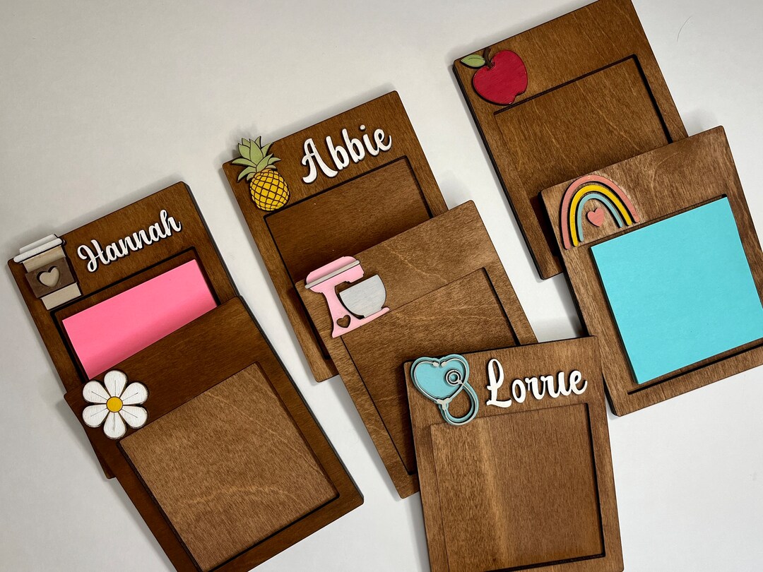 Sticky Note Pad SVG File - Laser Cut File Personalized Sticky Note Pad ...