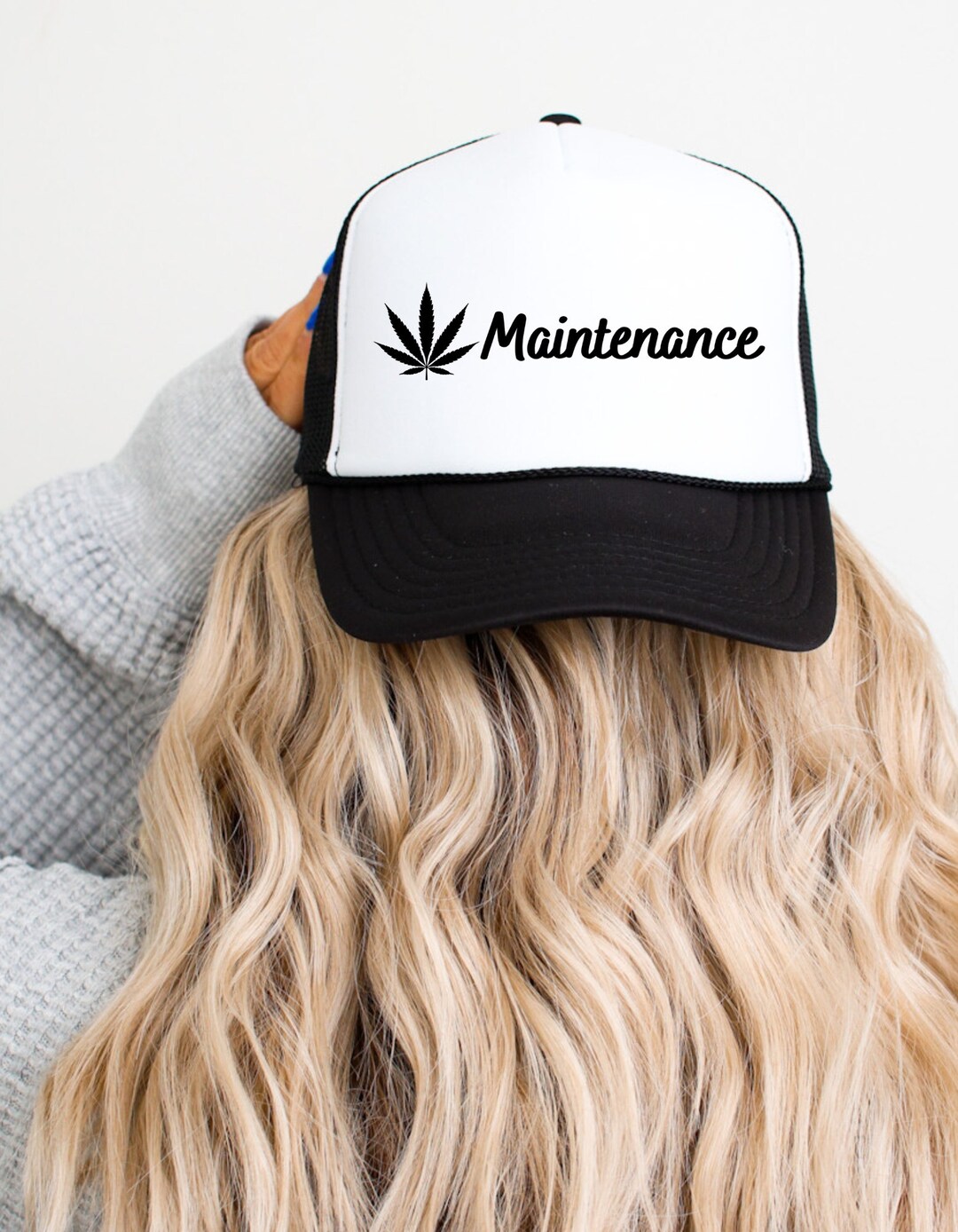 High Maintenance, 420 Hat, Stoner Gift, Marijuana Merch, Trucker Hat ...