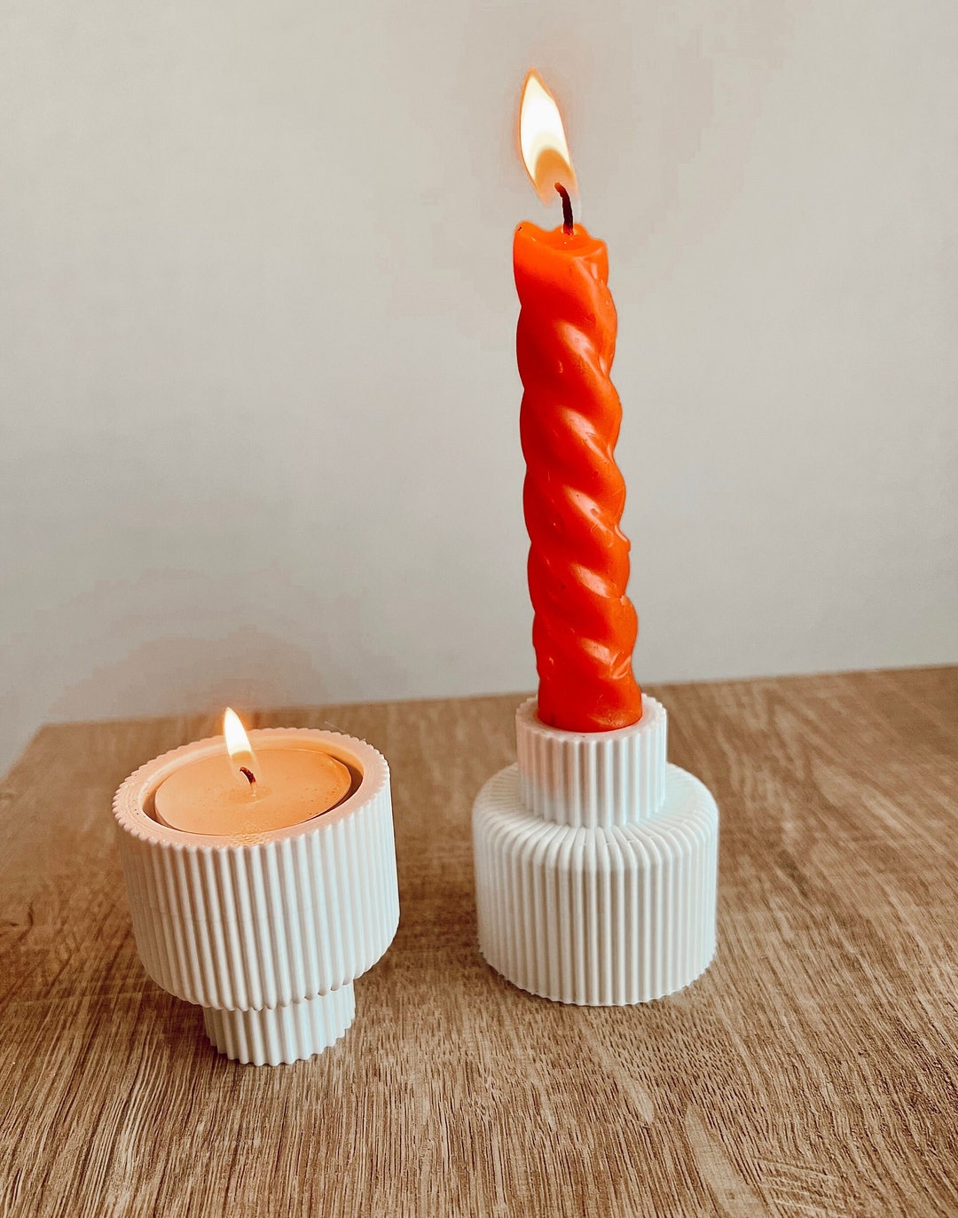 Modern Tea Light Candle Holder for 3D Printing With STL File, Double ...