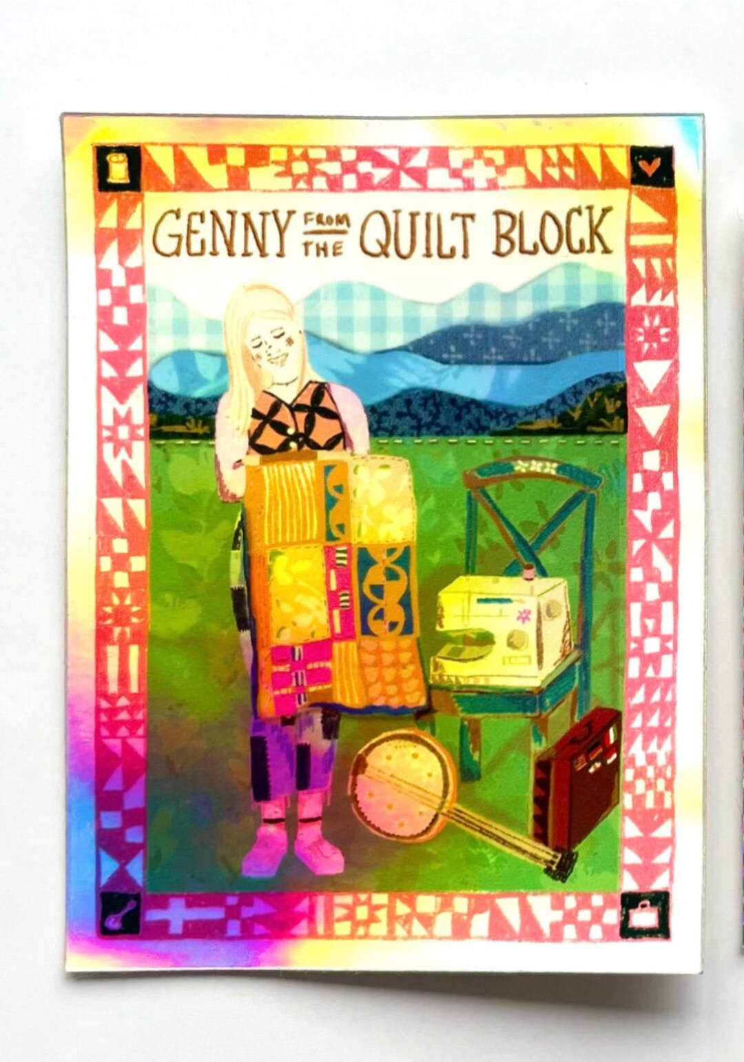 Genny From the Quilt Block Quilty Stickers - Etsy