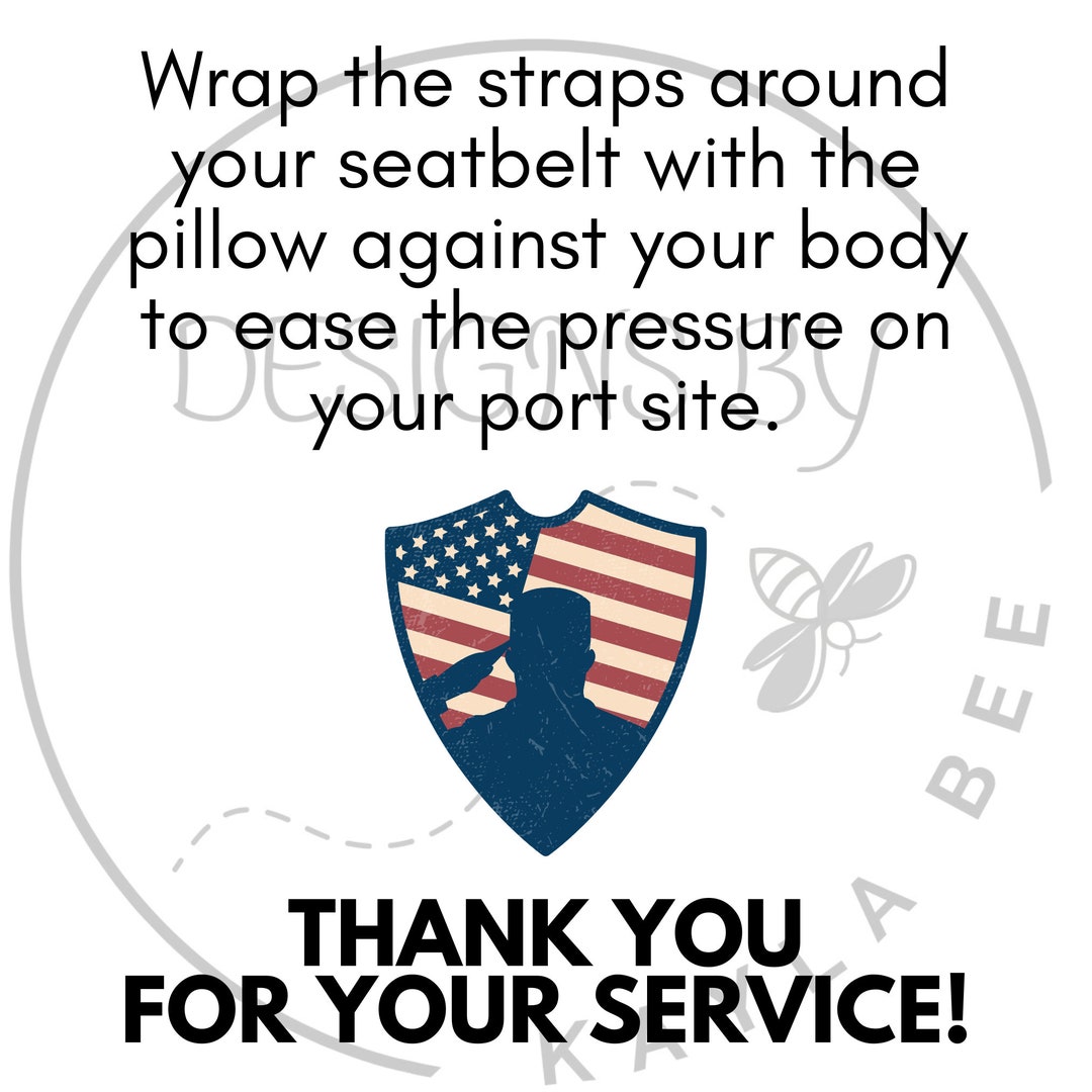 Veteran Port Pillow Instructions Card - Military Veteran Port Pillow ...