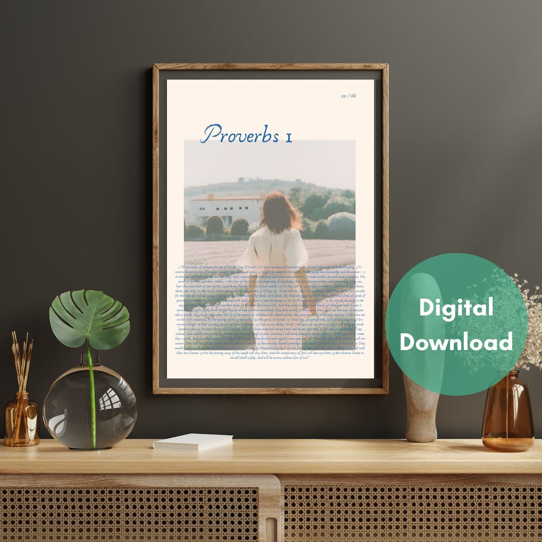 Proverbs Printable Wall Art Digital Download Christian Bible Verses ...