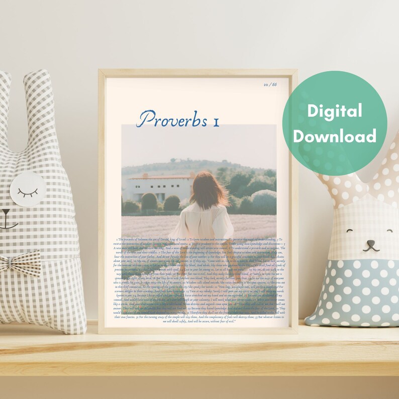 Proverbs Printable Wall Art Digital Download Christian Bible Verses ...