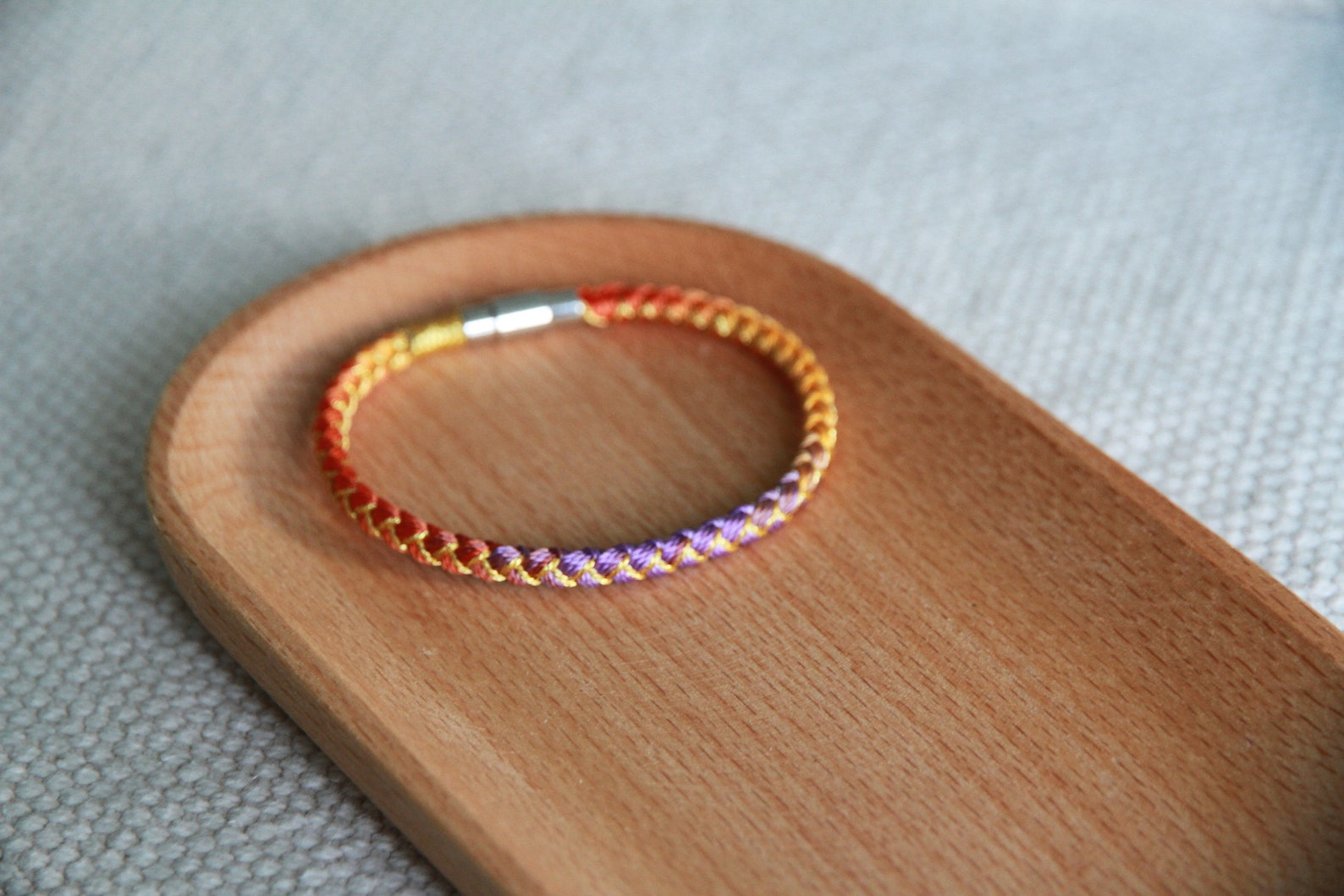 Dragon Scale Braided Bracelet in Gradient Colors - Etsy