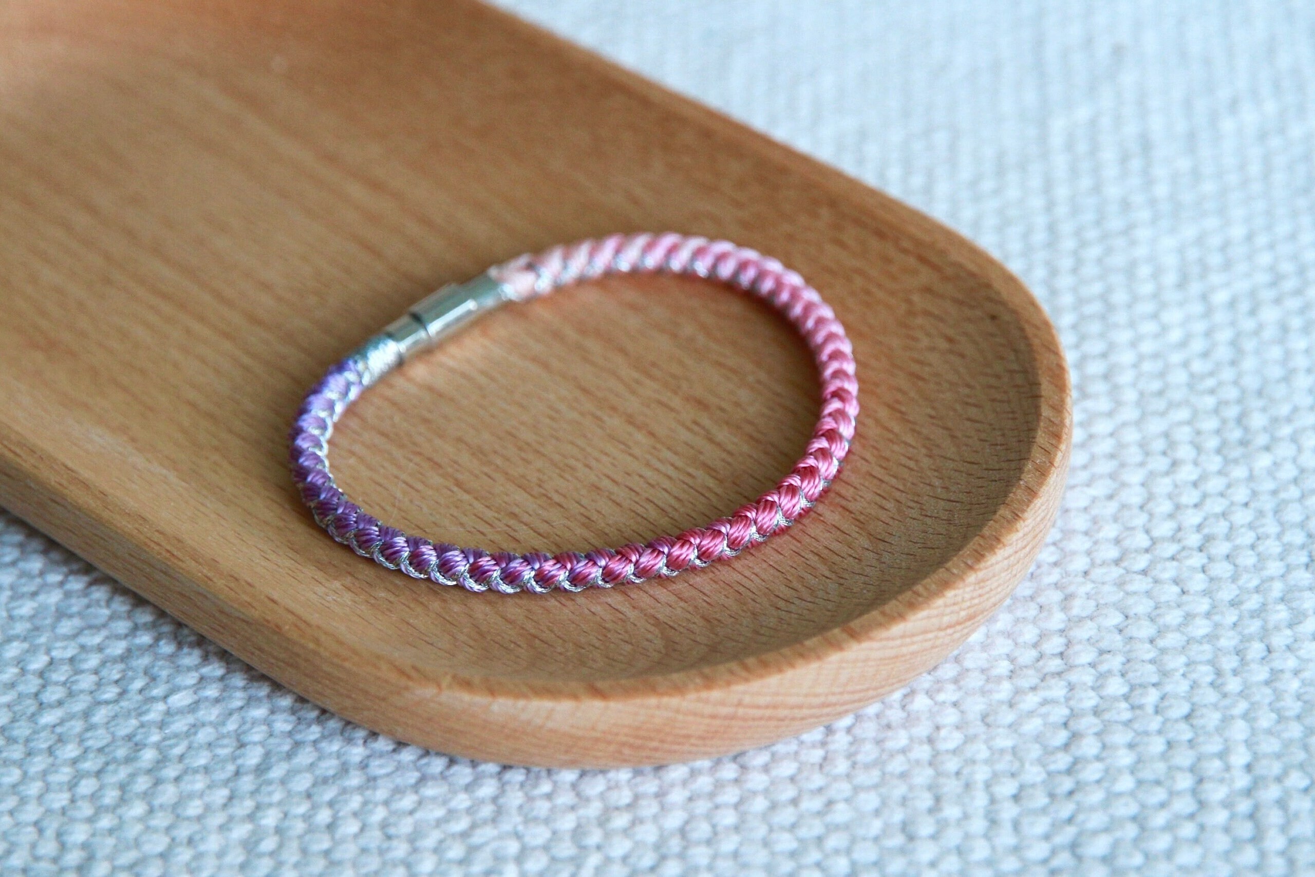Dragon Scale Braided Bracelet in Gradient Colors - Etsy