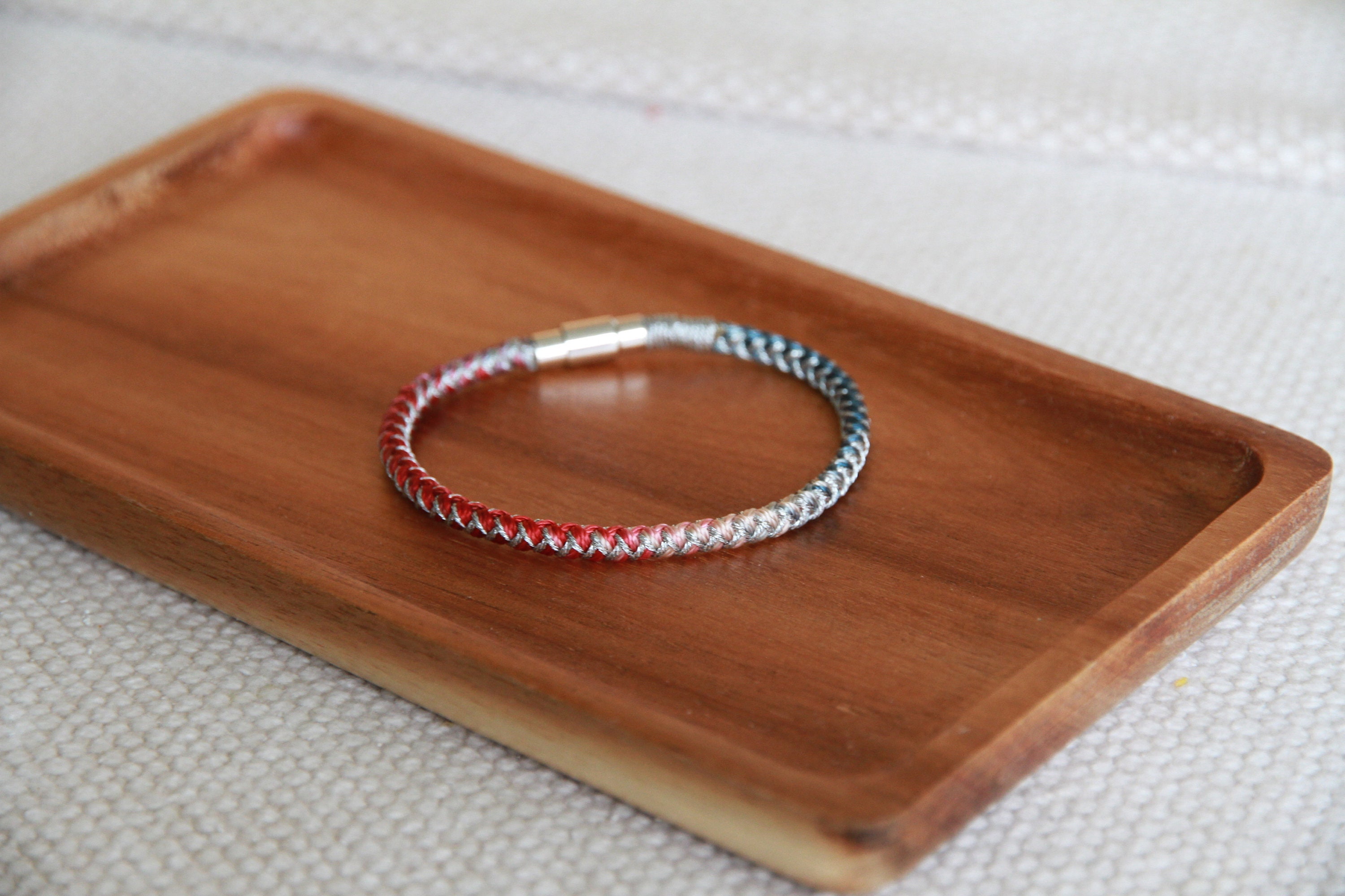 Dragon Scale Braided Bracelet in Gradient Colors - Etsy