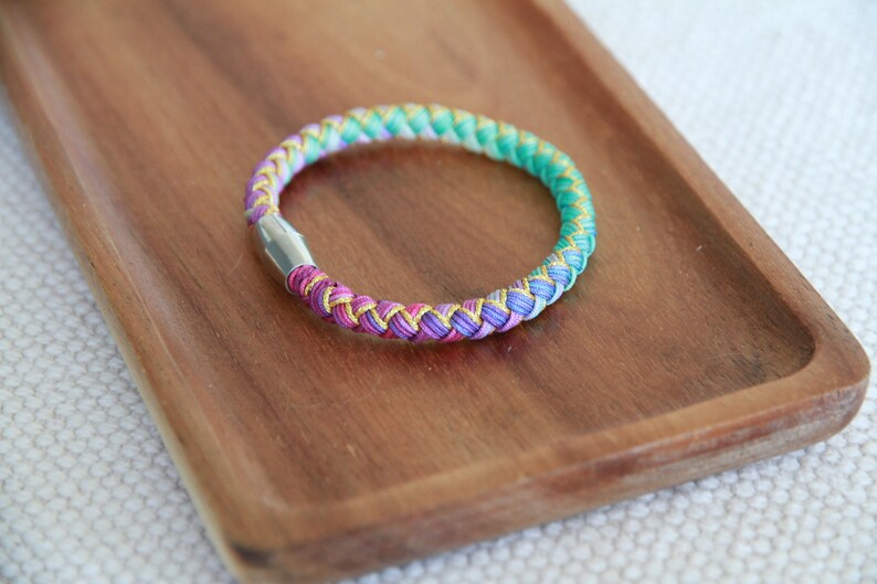 Dragon Scale Braided Bracelet in Gradient Colors - Etsy