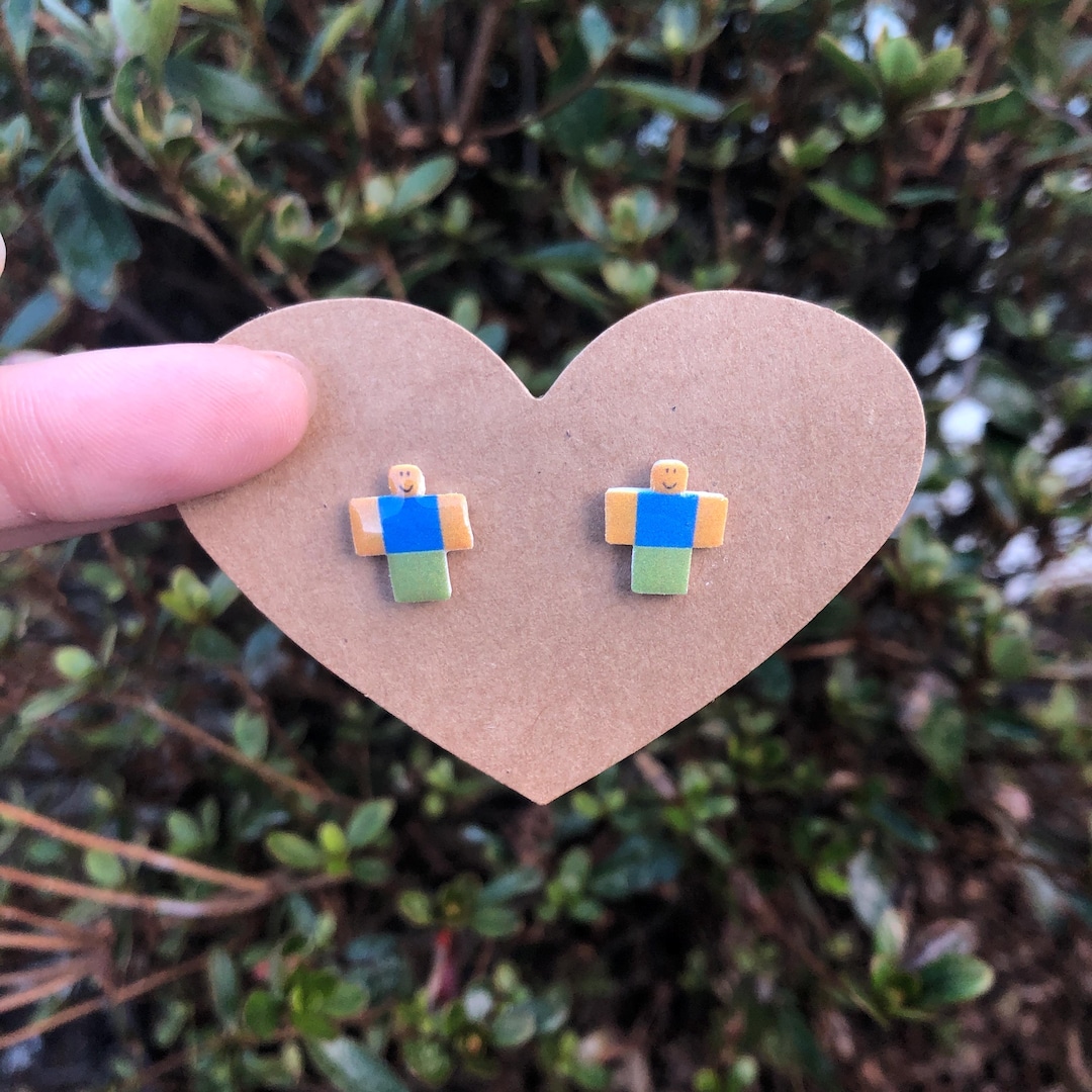 Roblox Noob Stud Earrings | Jewelry | Gift - Etsy