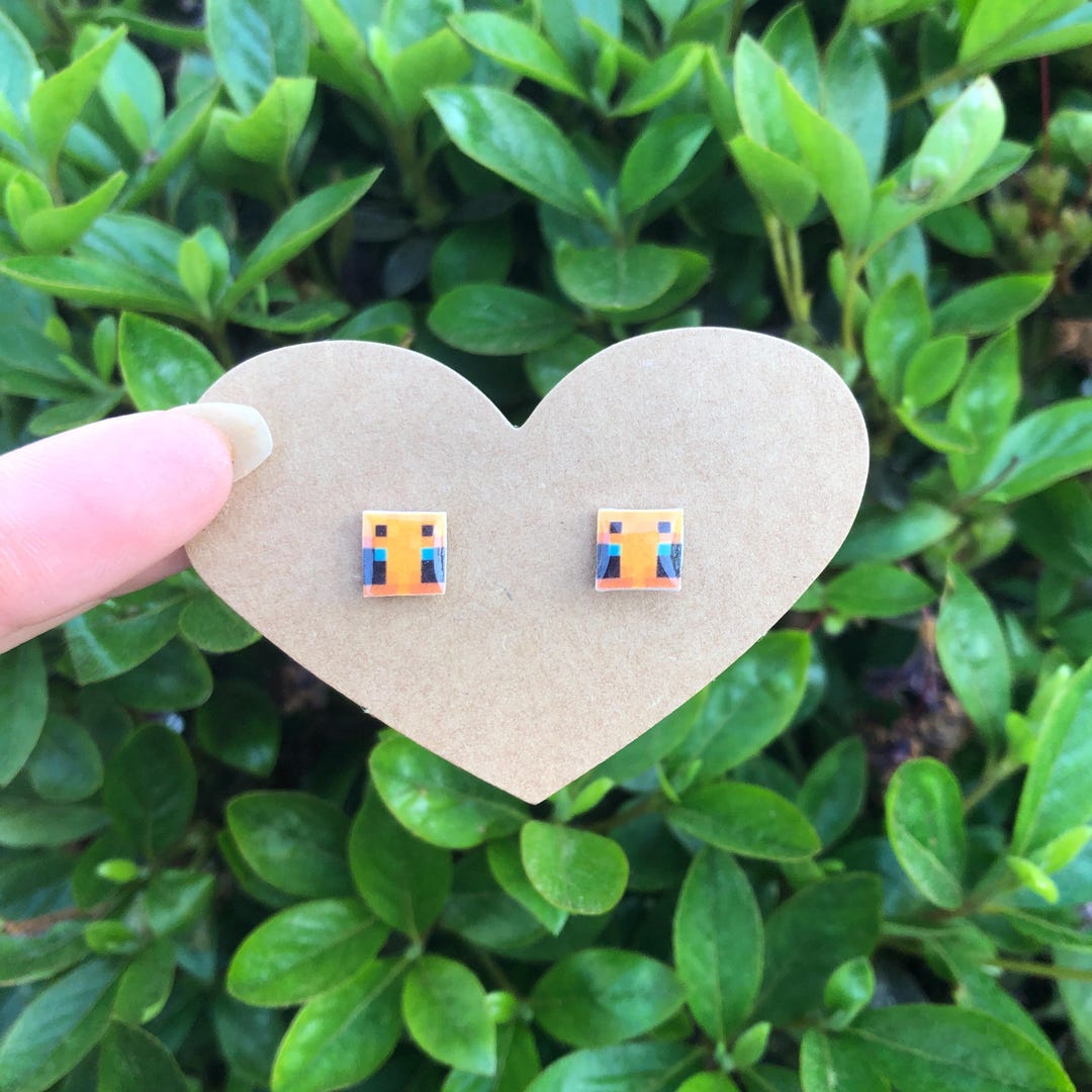 Minecraft Stud Earrings | Jewelry | Gift - Etsy