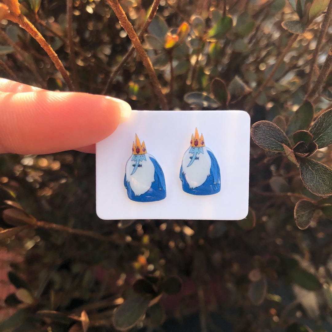 Adventure Time | Ice King | Stud Earrings | Jewelry | Gift - Etsy