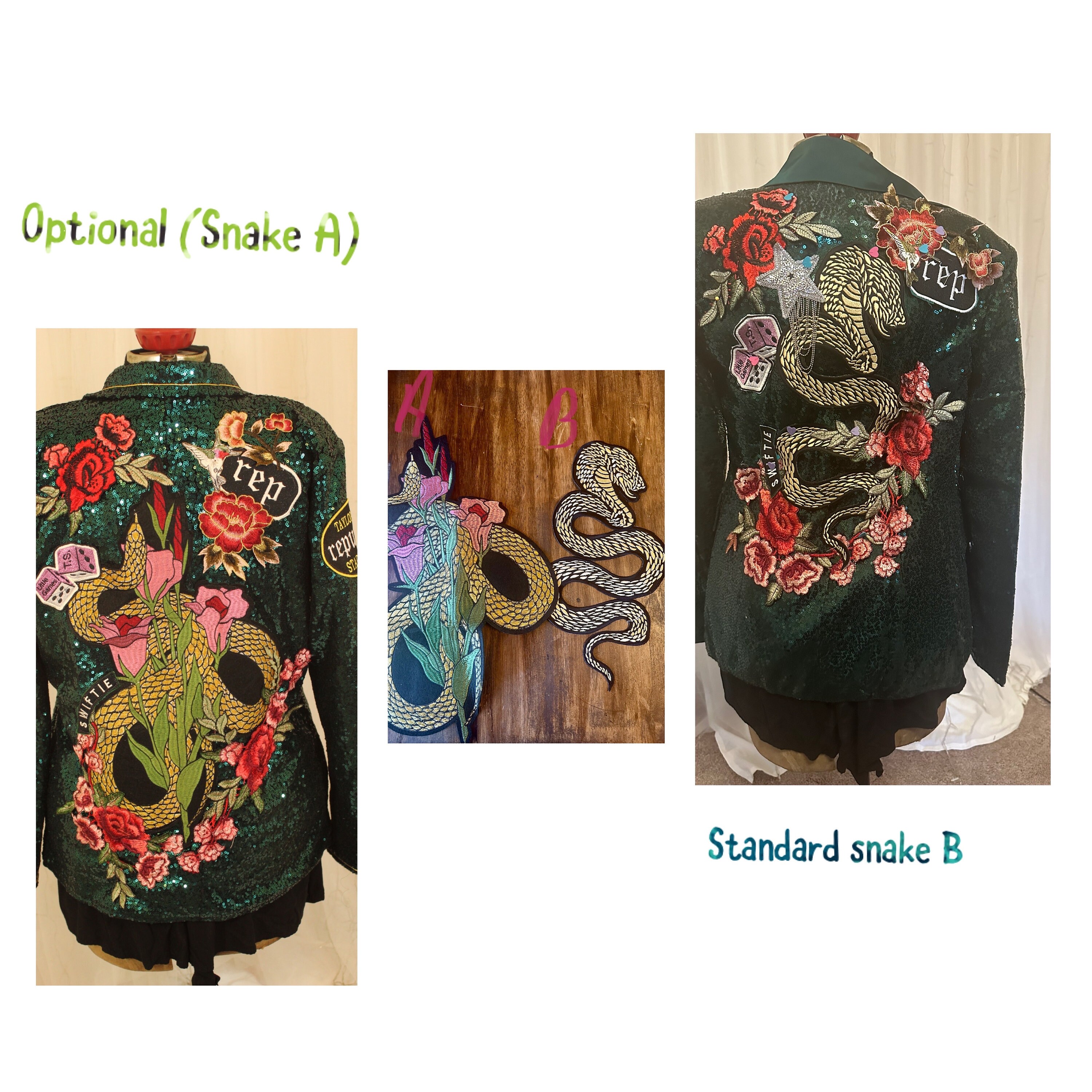 Inspired Taylor Swift Reputation Jacket Build Your Own Bundle - Etsy ...