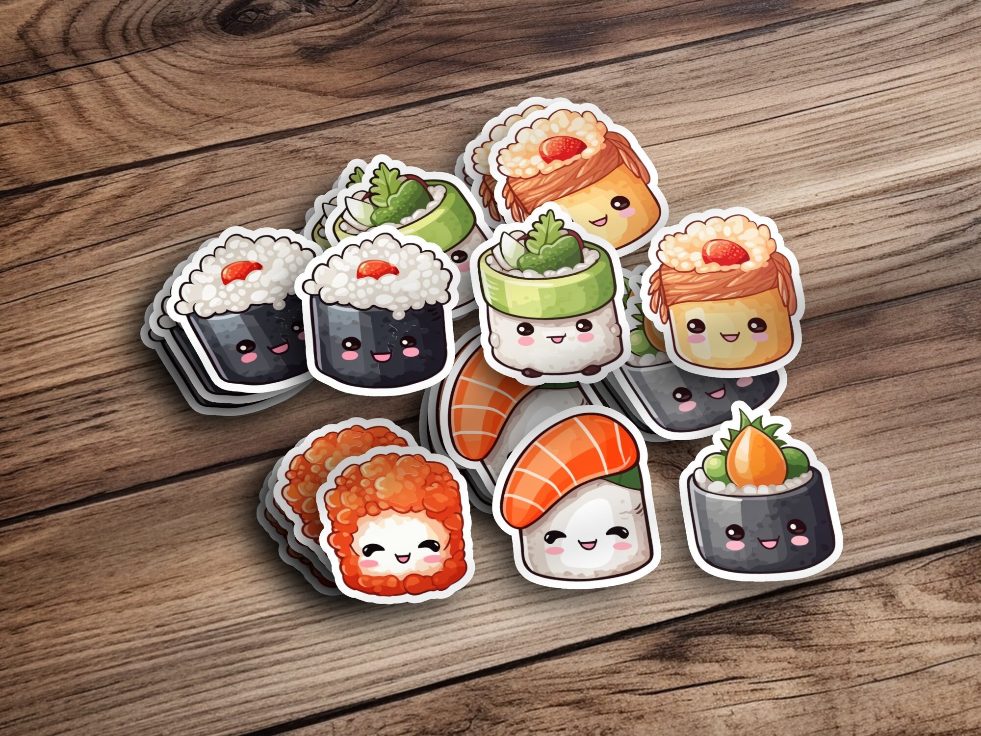Cartoon Sushi Rolls Svg Png Eps, Commercial Use Clipart Vector Graphics ...