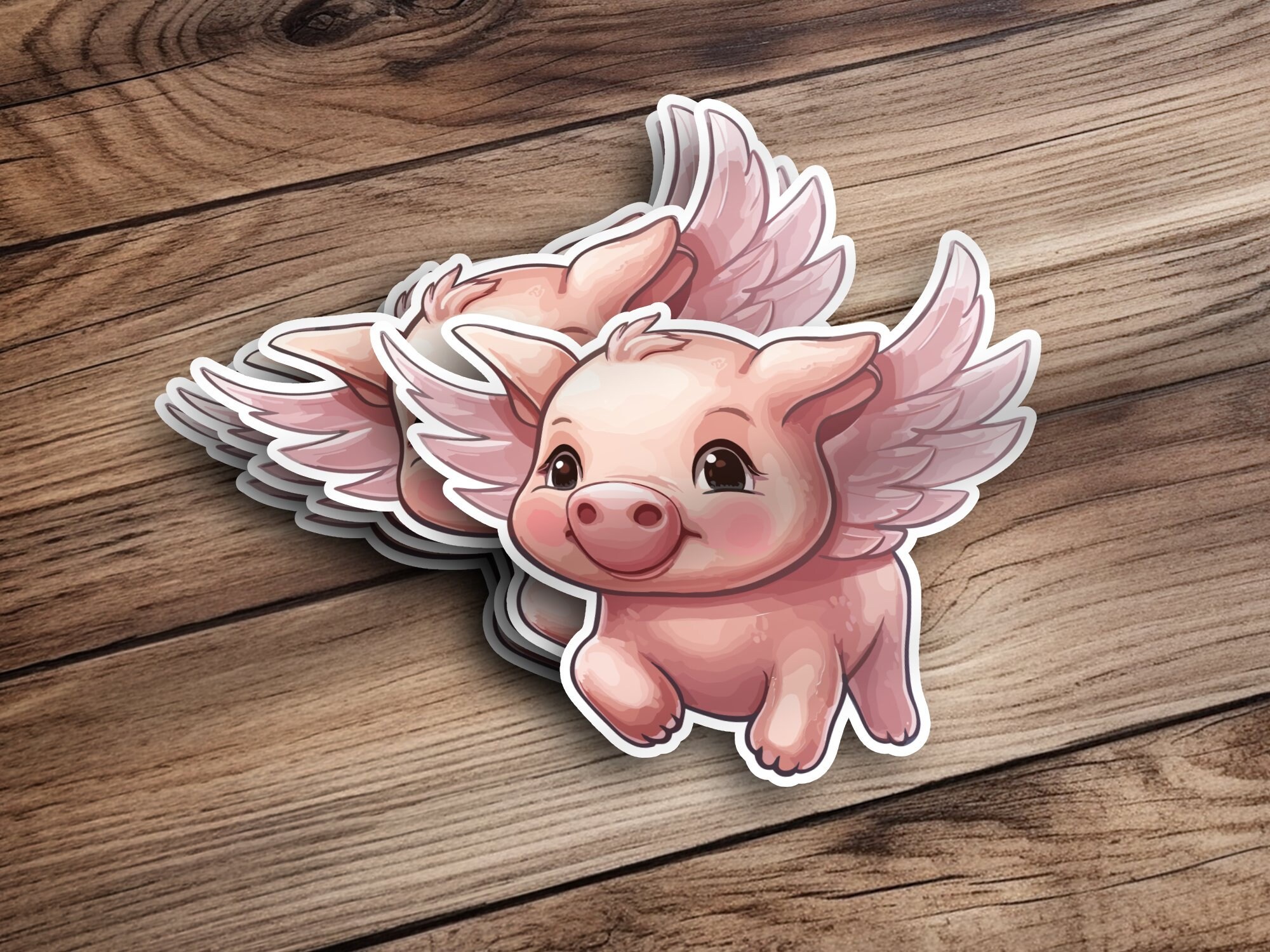 Kawaii Flying Pig Svg Png Eps, Commercial Use Clipart Vector Graphics ...