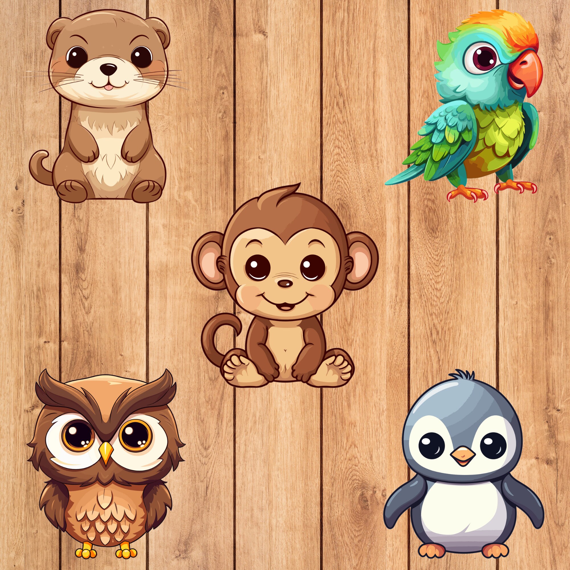 Animal Clip Art Bundle for Commercial Use Vector Graphics for Wall ...
