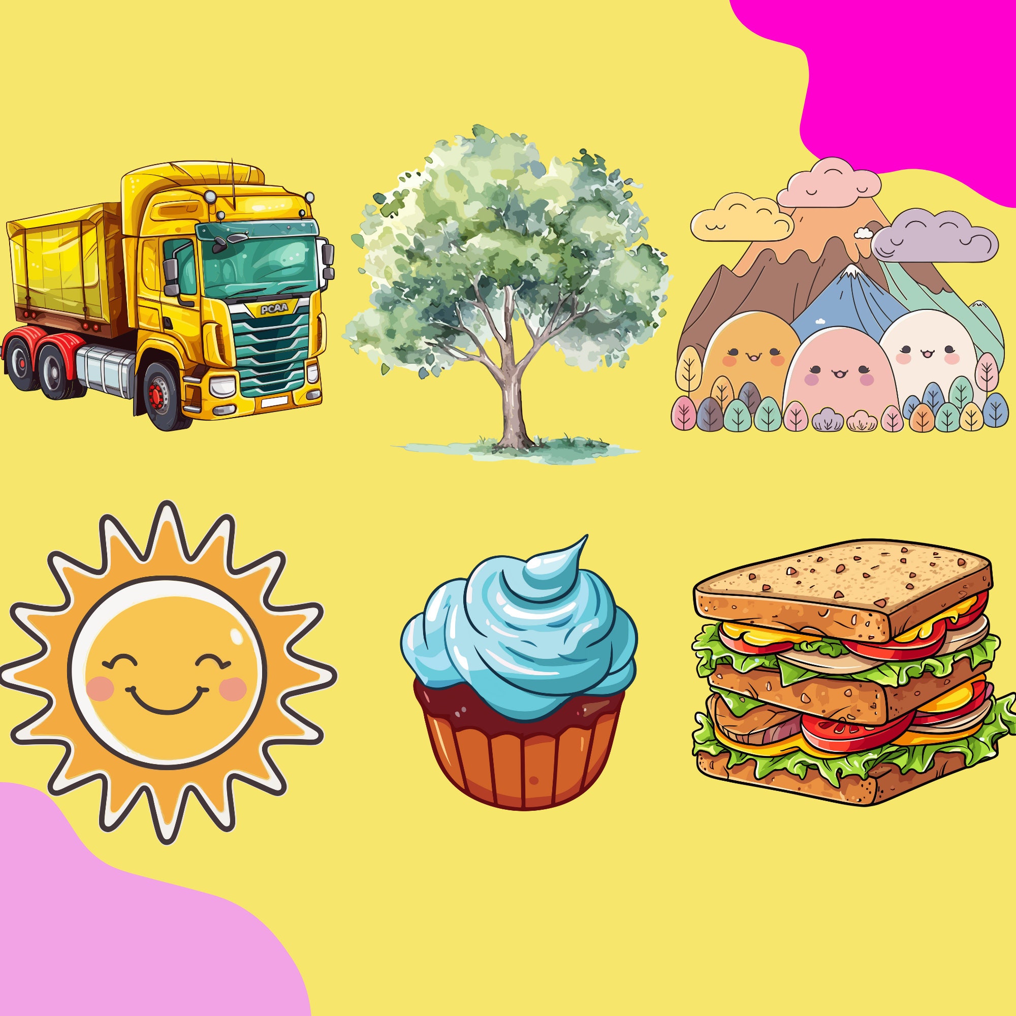 Cartoon Clip Art Bundle: Commercial Use Vector Graphics (digital ...