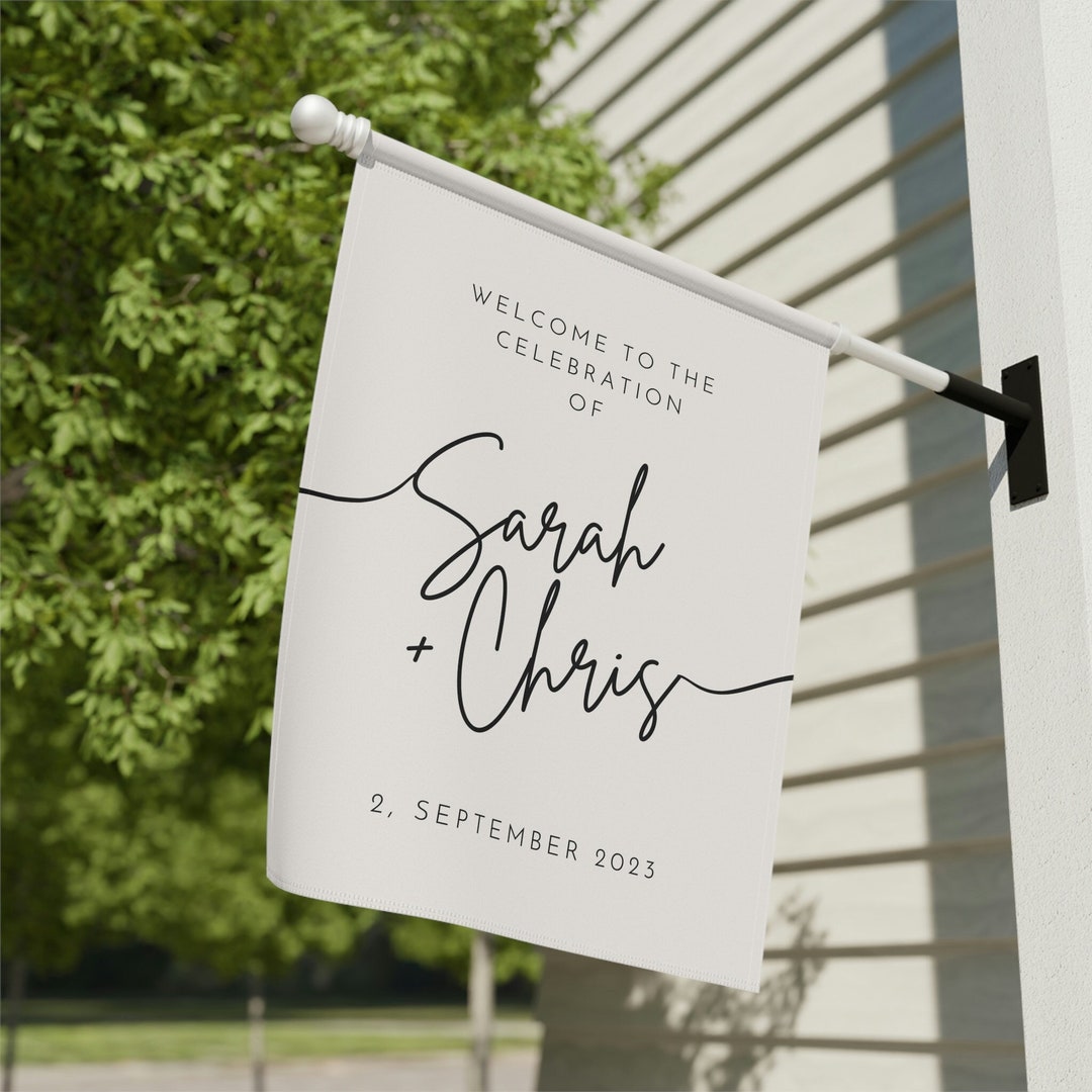 Custom Wedding Garden Flag | Personalized Names & Date - Etsy