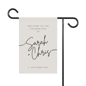 Custom Wedding Flag Customized Names and Dates Chic and Elegant Perfect ...