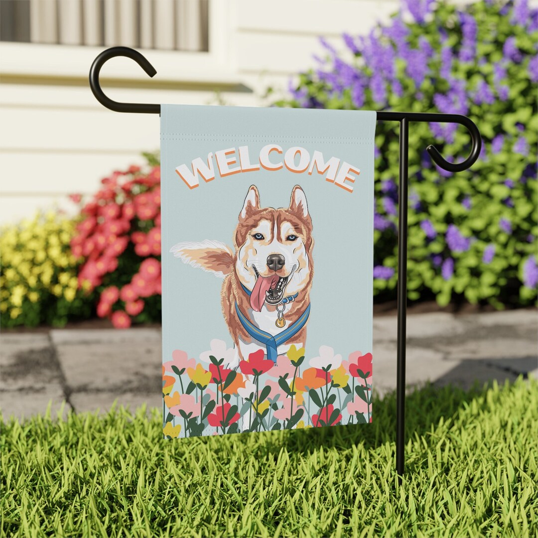 Siberian Husky Welcome Flag | Dog Mom Gift | Alaskan Malamute - Etsy