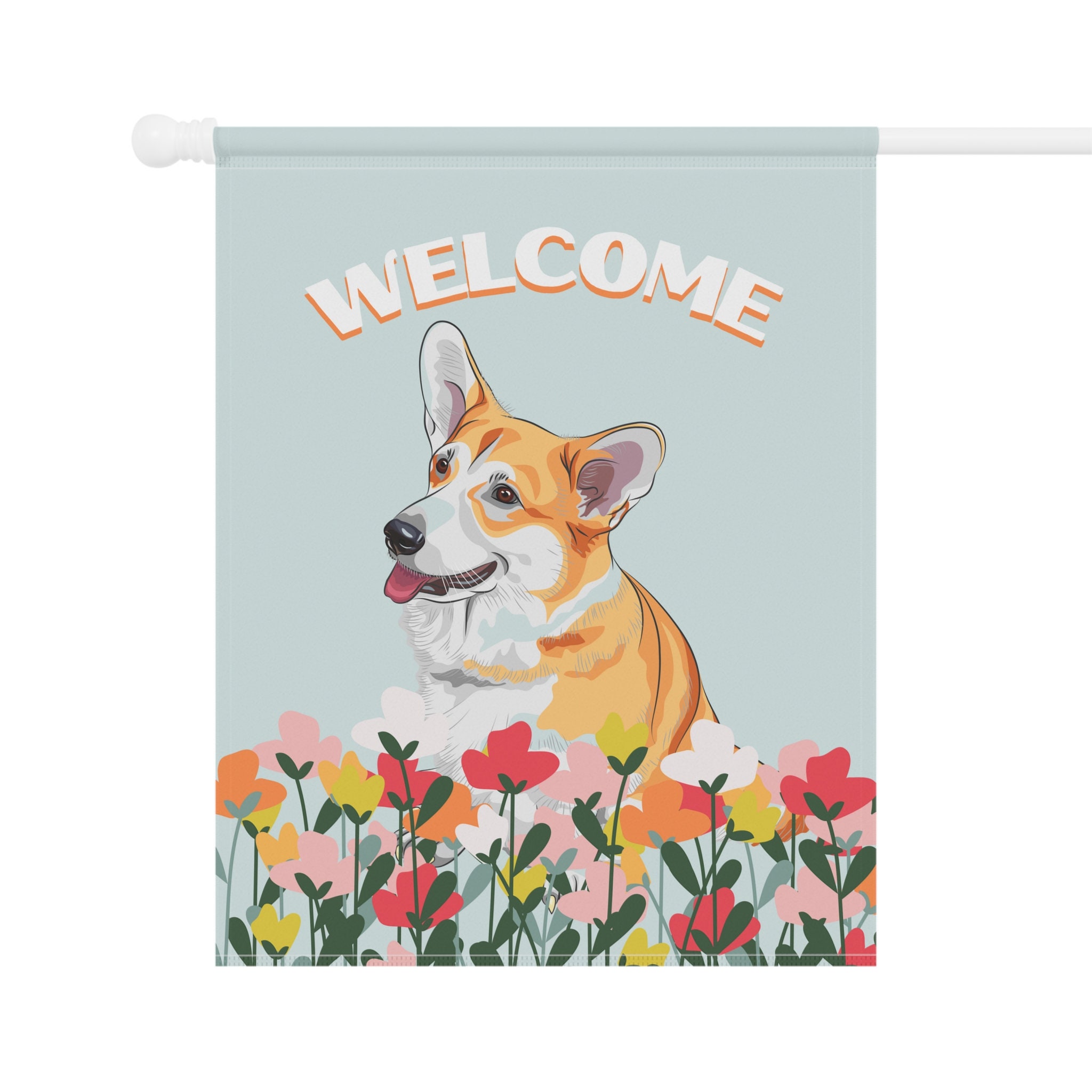 Corgi Welcome Flag Dog Mom Gift Gift for Mom's Garden - Etsy