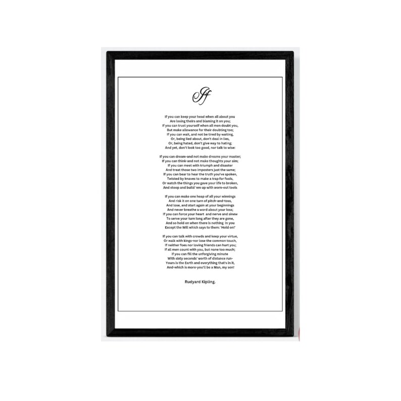 If by Rudyard Kipling - Etsy