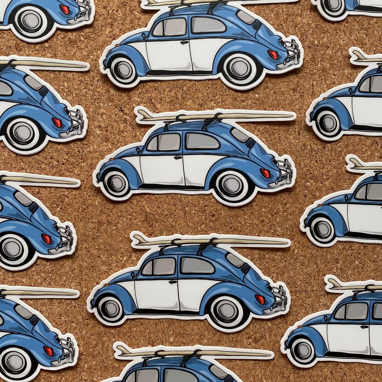 Surf Beetle Vinyl Sticker // Weatherproof and Dishwasher Safe Vinyl ...