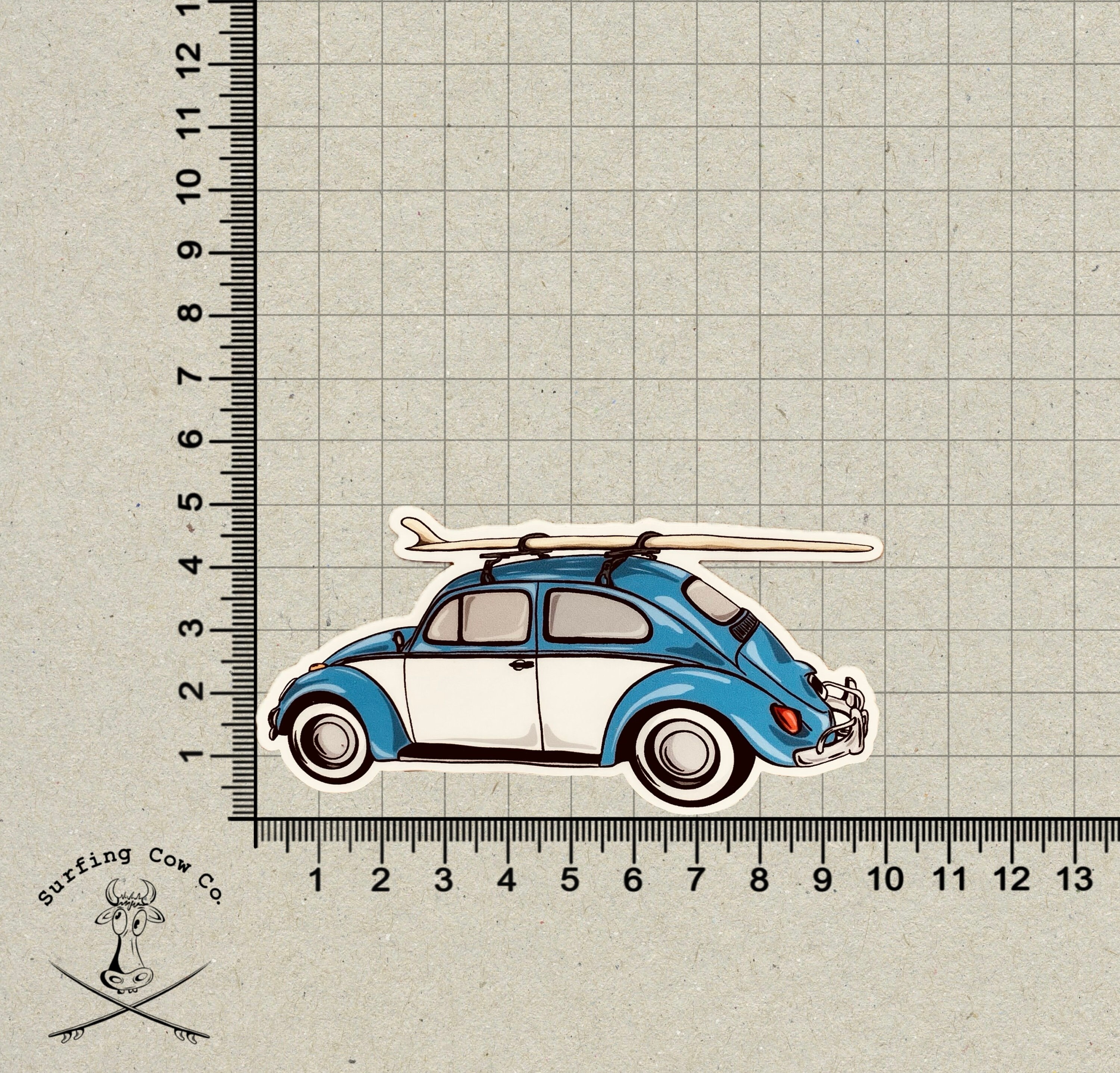 Surf Beetle Vinyl Sticker // Weatherproof and Dishwasher Safe Vinyl ...