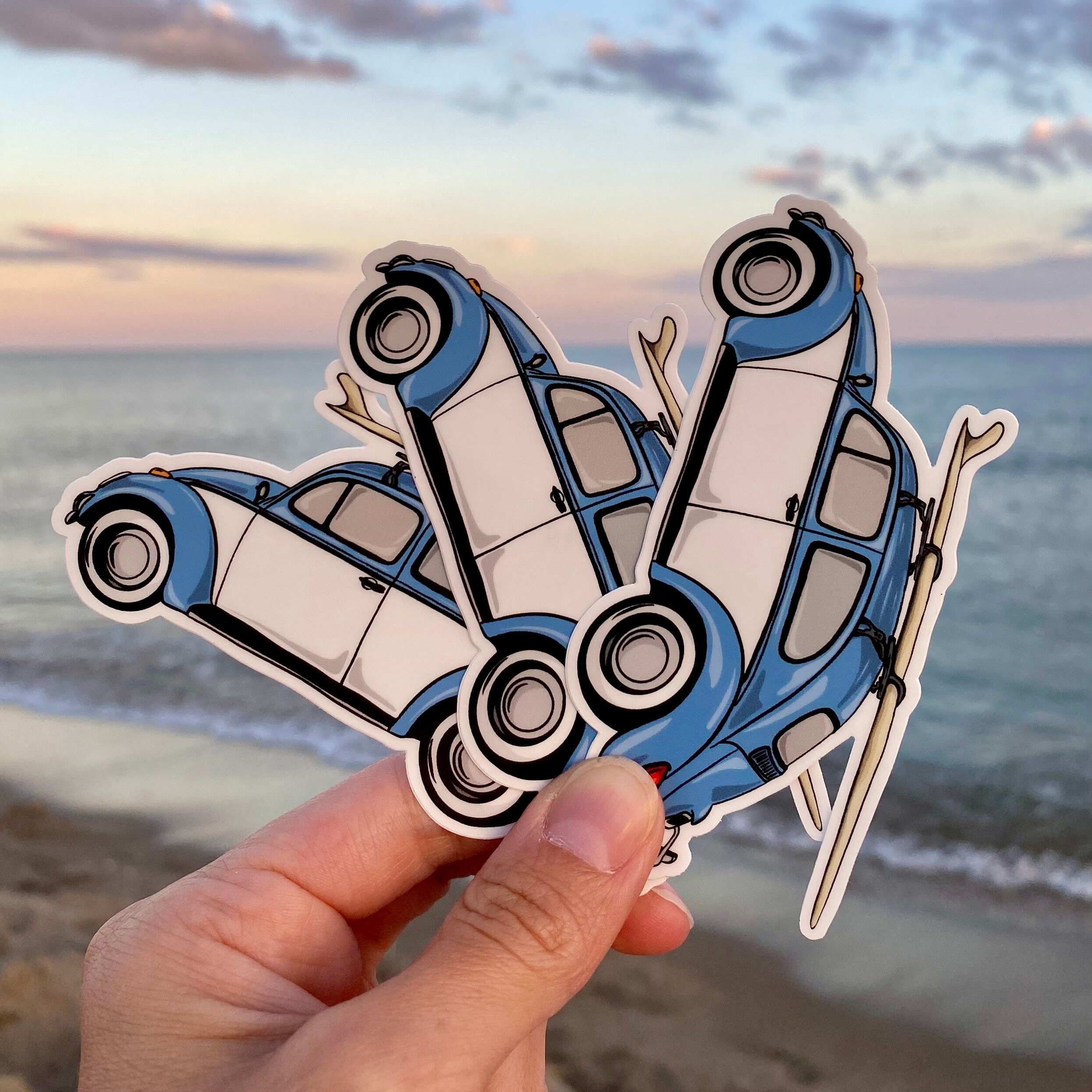 Surf Beetle Vinyl Sticker // Weatherproof and Dishwasher Safe Vinyl ...